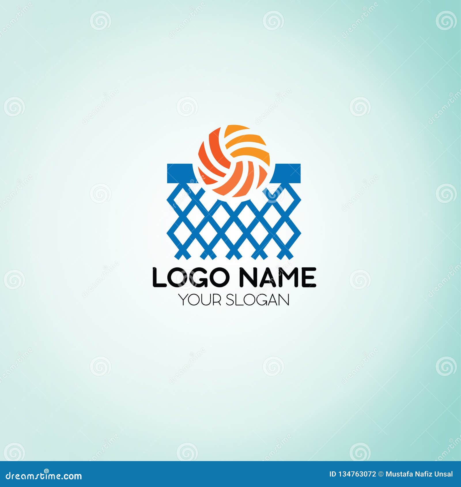 Basketball Net Logo stock illustration. Illustration of icon - 134763072