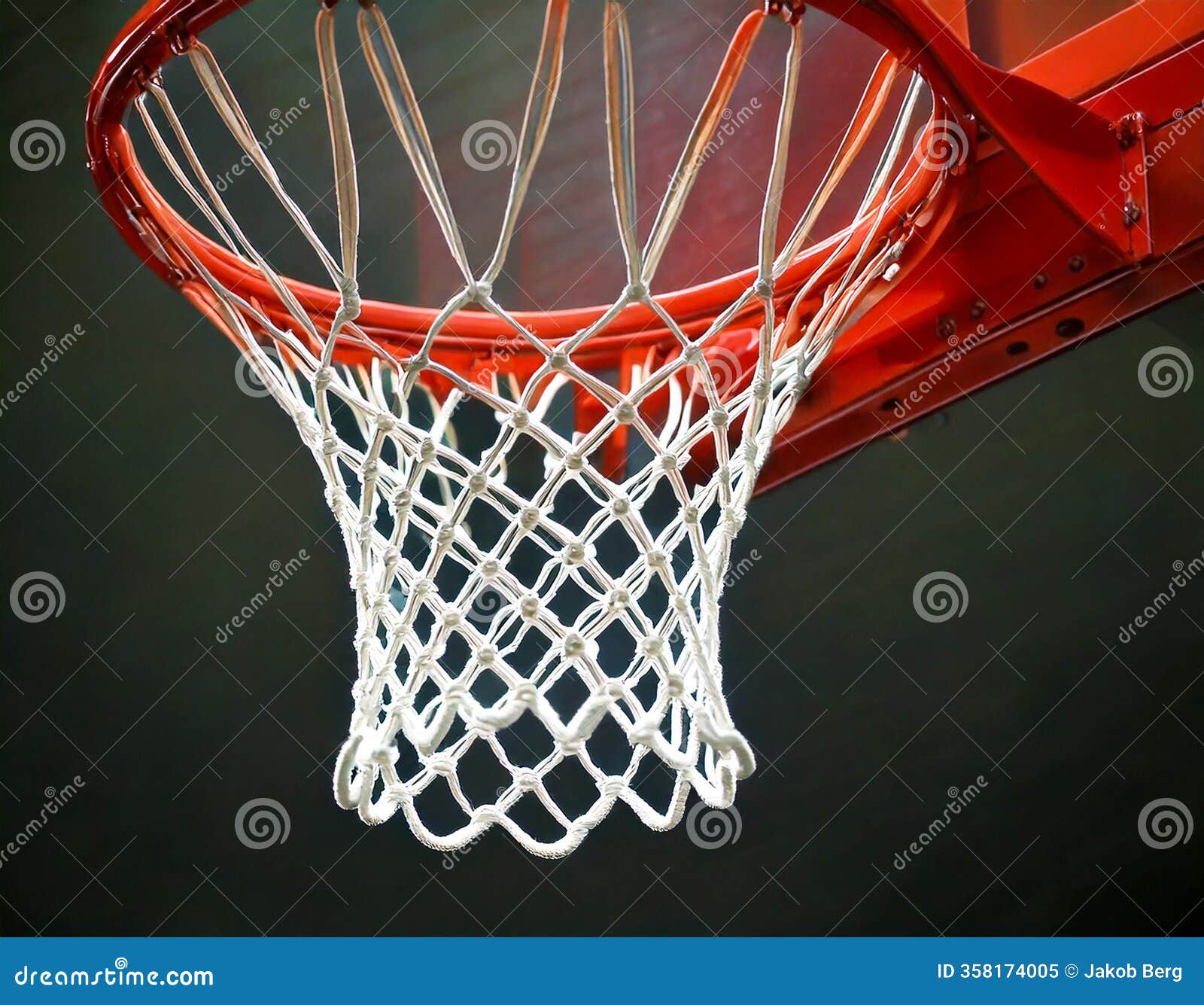 A Basketball Net with a White Net Stock Image - Image of shot, play ...