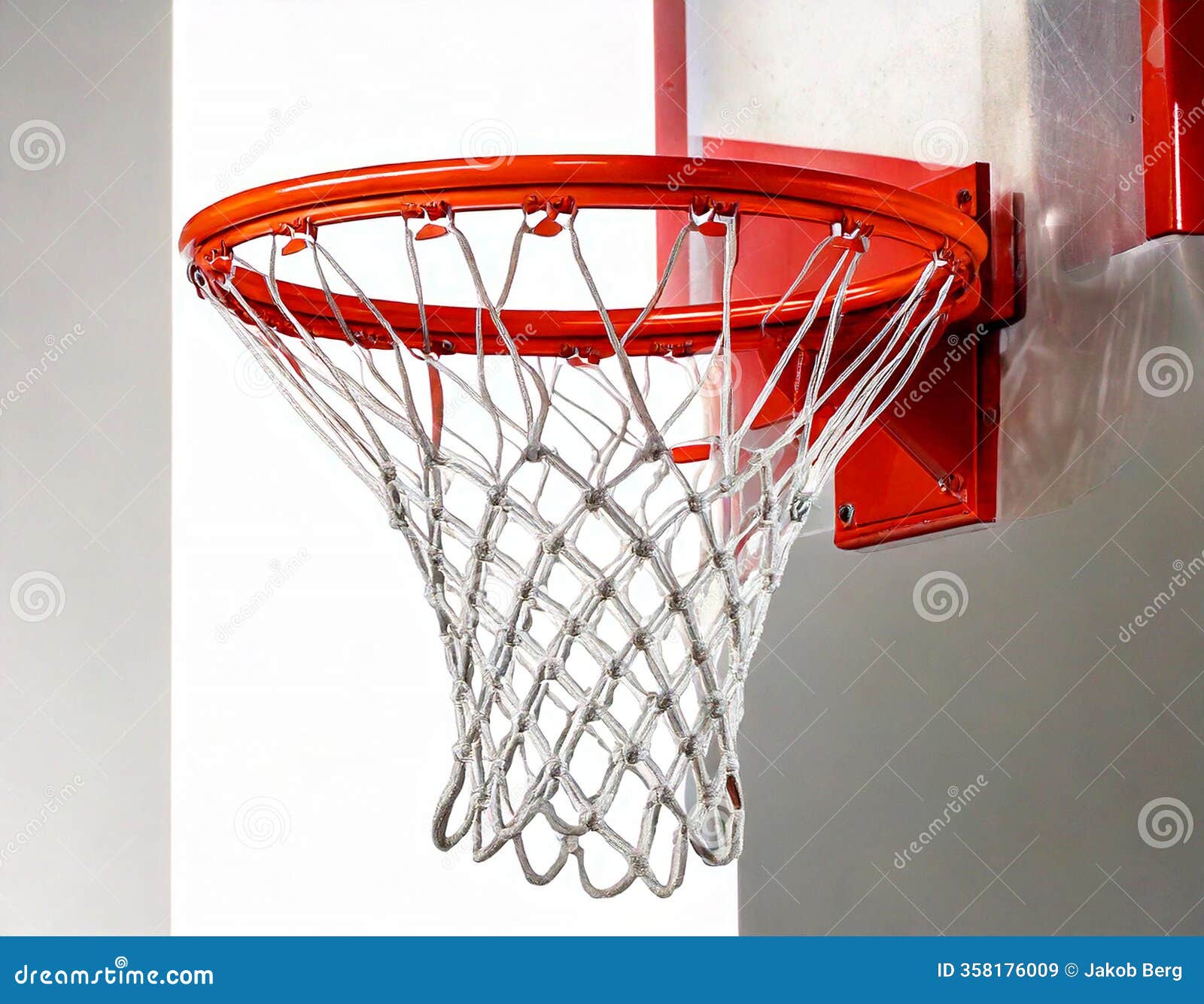 A Basketball Net with a White Netting Stock Image - Image of white ...