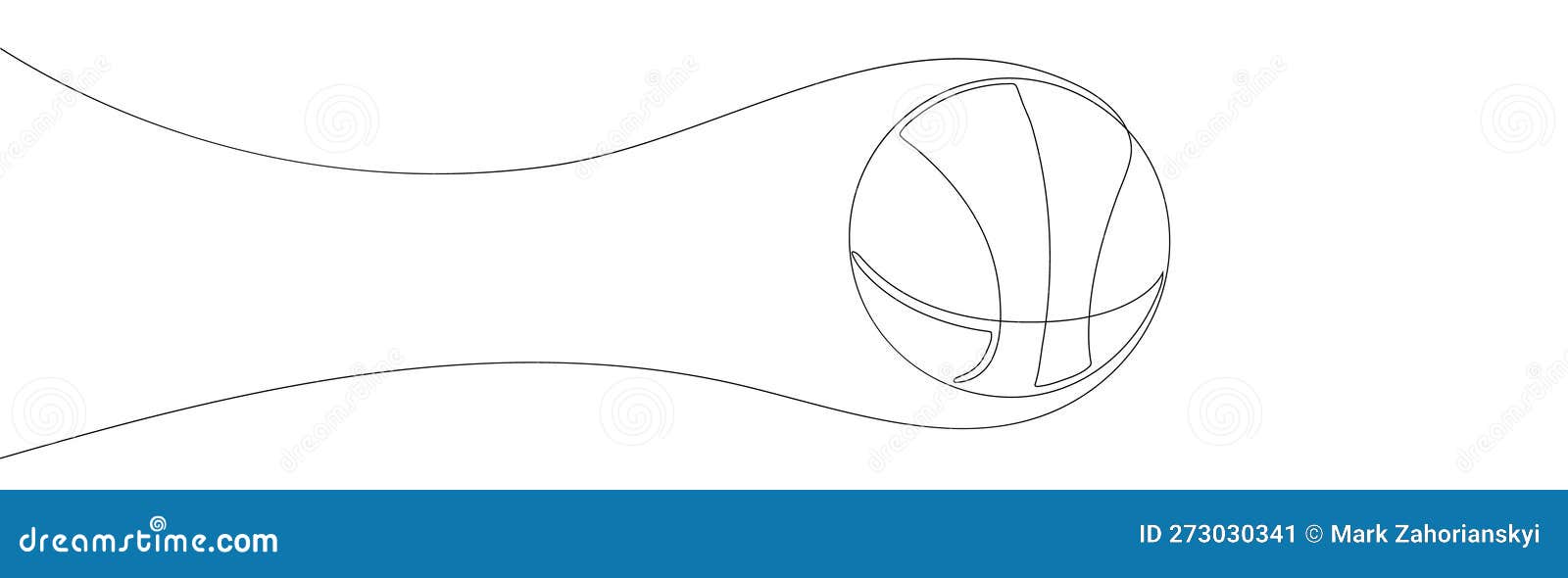 Basketball One Line Art. Continuous Line Drawing of Ball Stock Vector ...