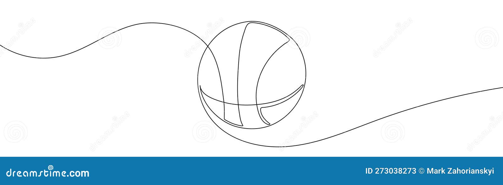 Basketball One Line Art. Continuous Line Drawing of Ball Stock ...