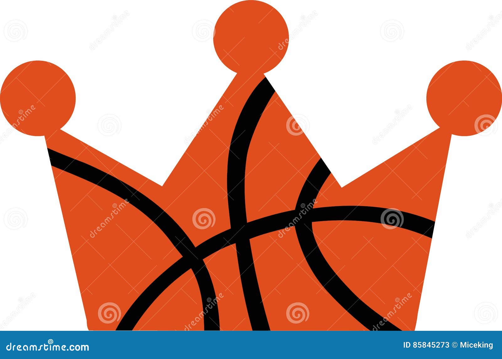 Basketball Pattern Crown stock vector. Illustration of icon - 85845273