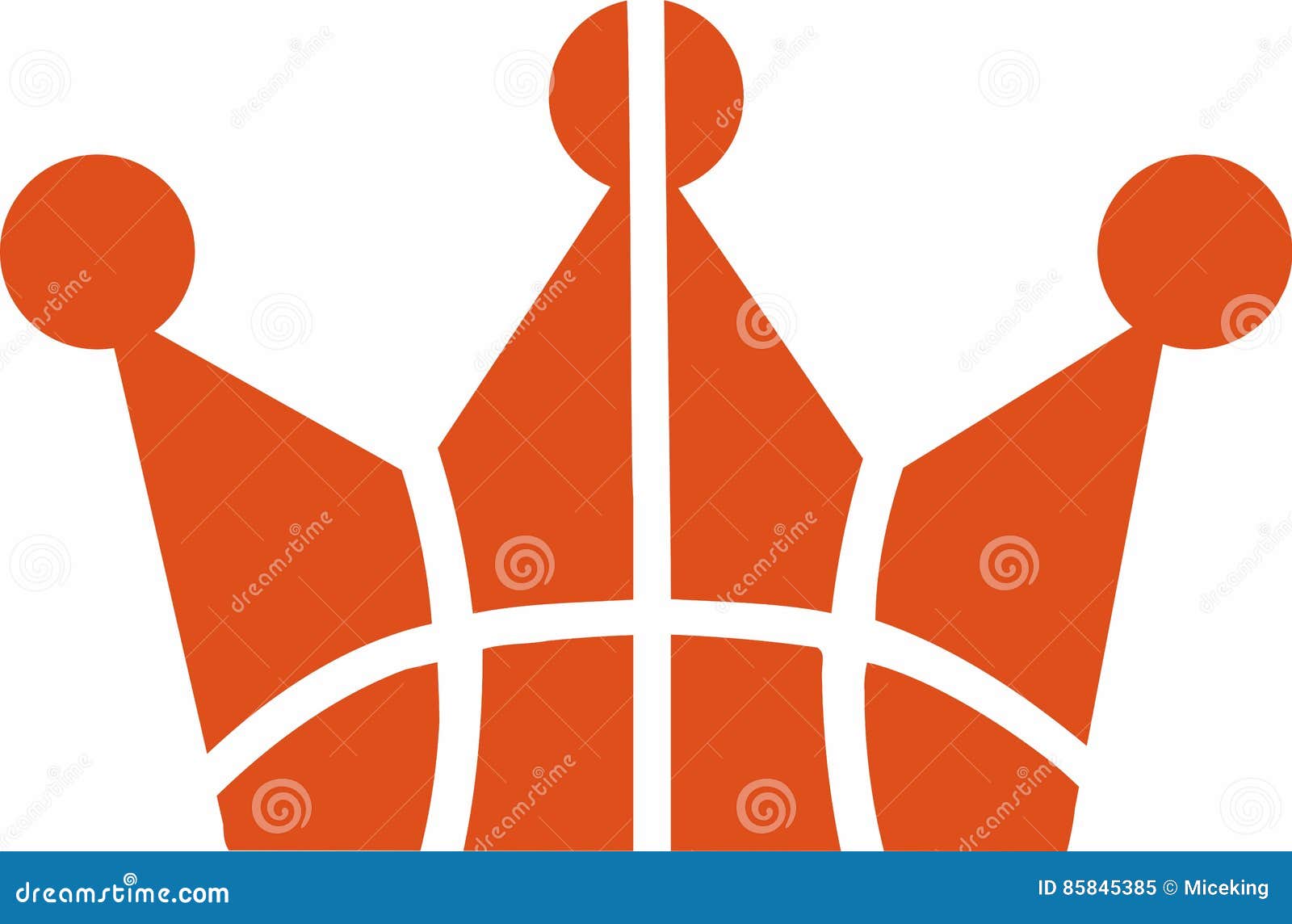 Basketball Pattern Crown stock vector. Illustration of isolated - 85845385