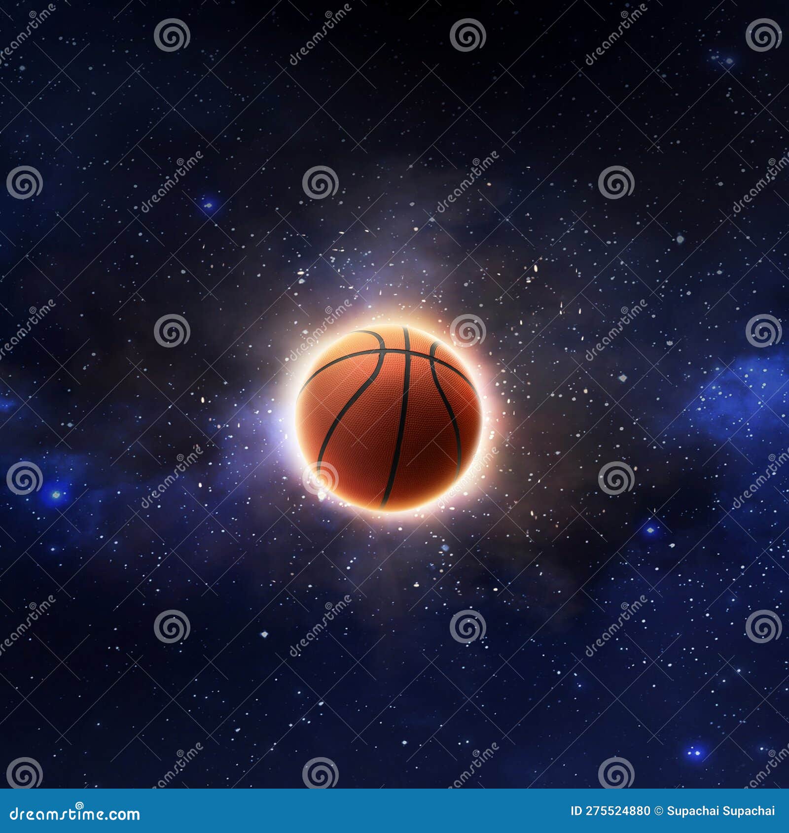 Basketball on a the Planet View from Space Stock Photo - Image of ...