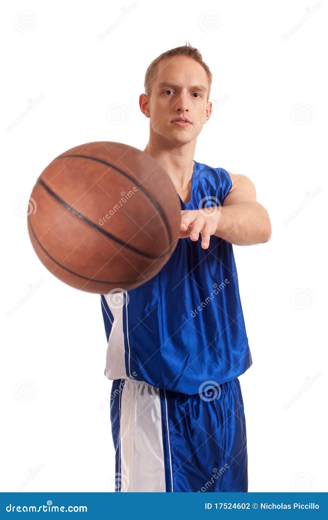 Basketball Player stock photo. Image of blue, sports - 17524602