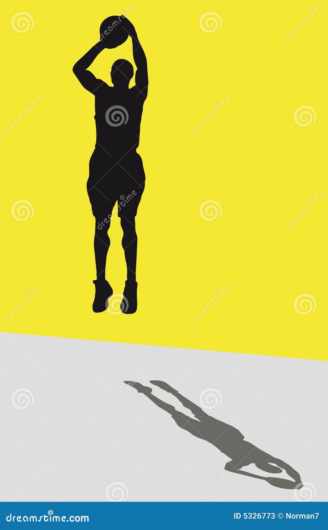 Shooting Basketball Player, Vector Silhouette | CartoonDealer.com #85610807