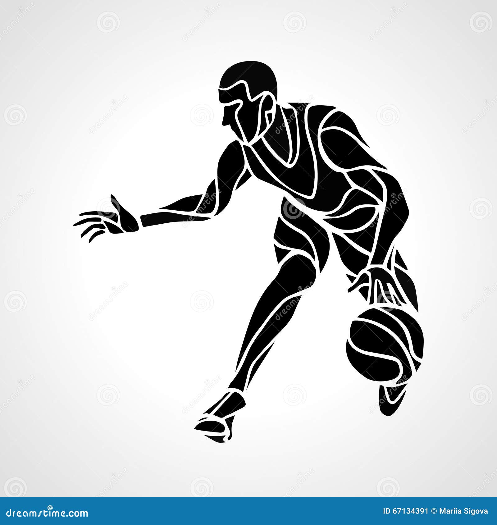 Basketball Player Abstract Silhouette Stock Illustration - Illustration ...
