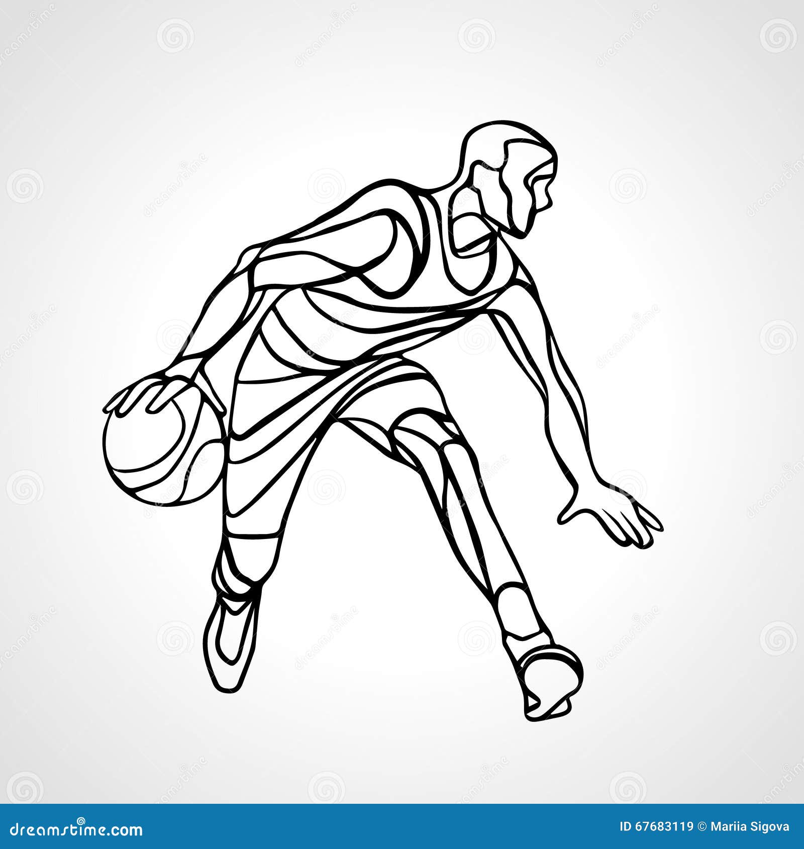 Basketball Player Abstract Silhouette Stock Vector - Illustration of ...