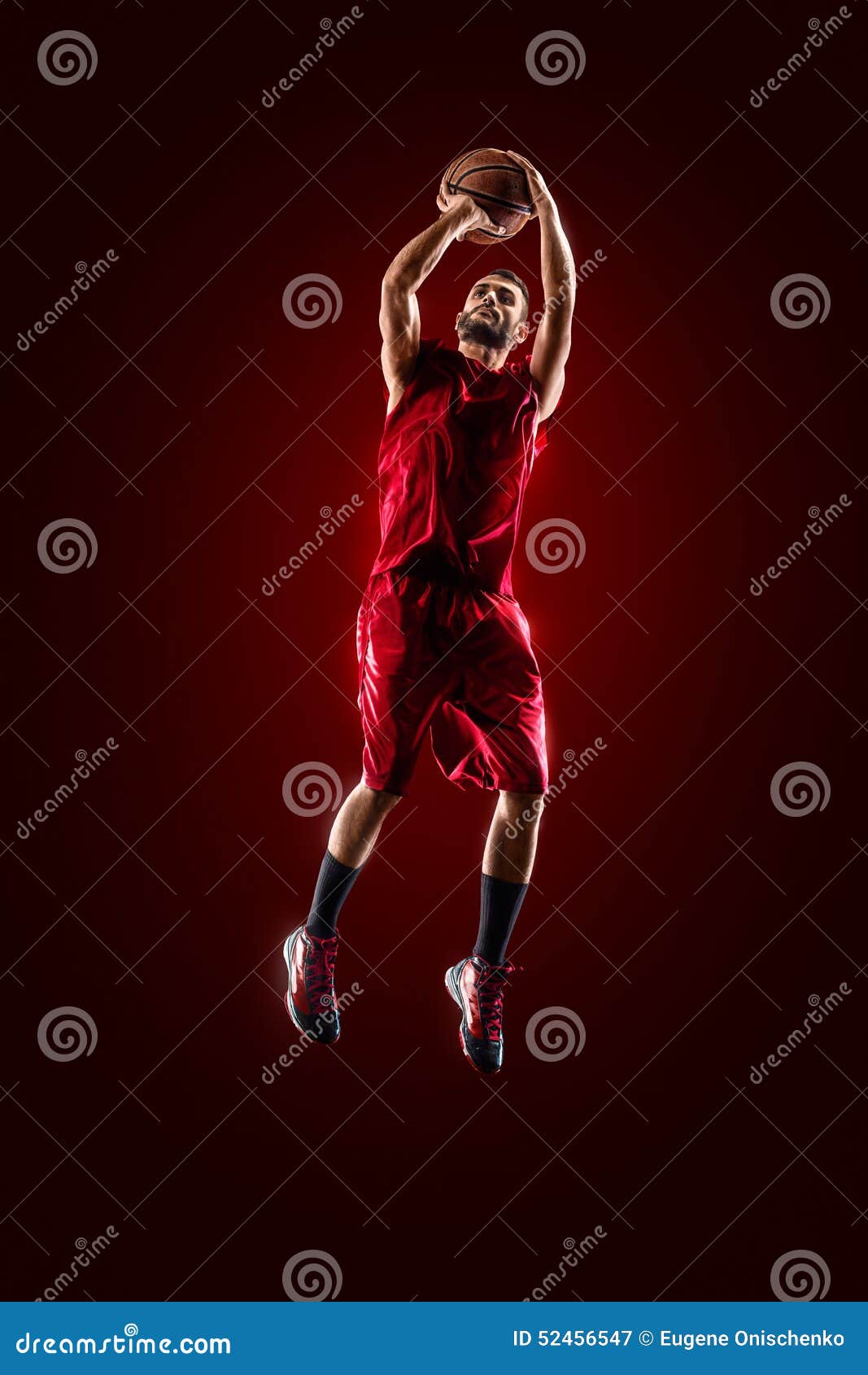 Basketball Player in Action is Flying High Stock Image - Image of ...