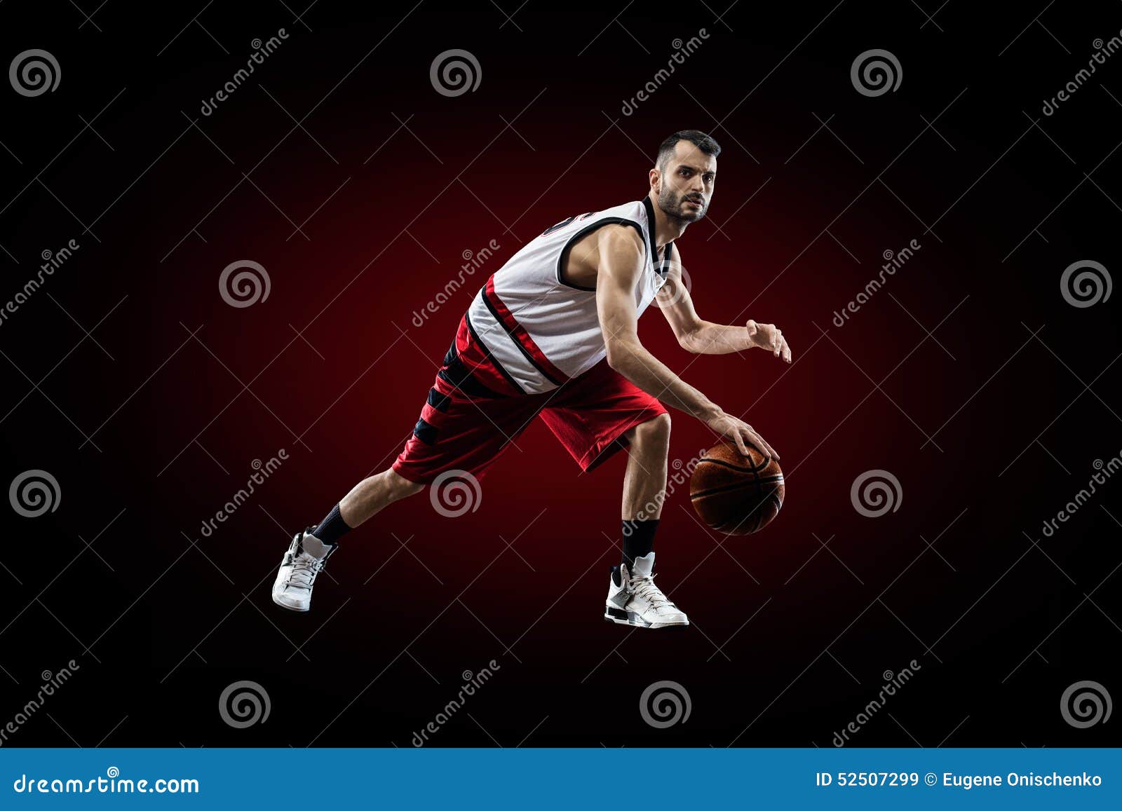 Basketball Player in Action is Flying High Stock Image - Image of ...