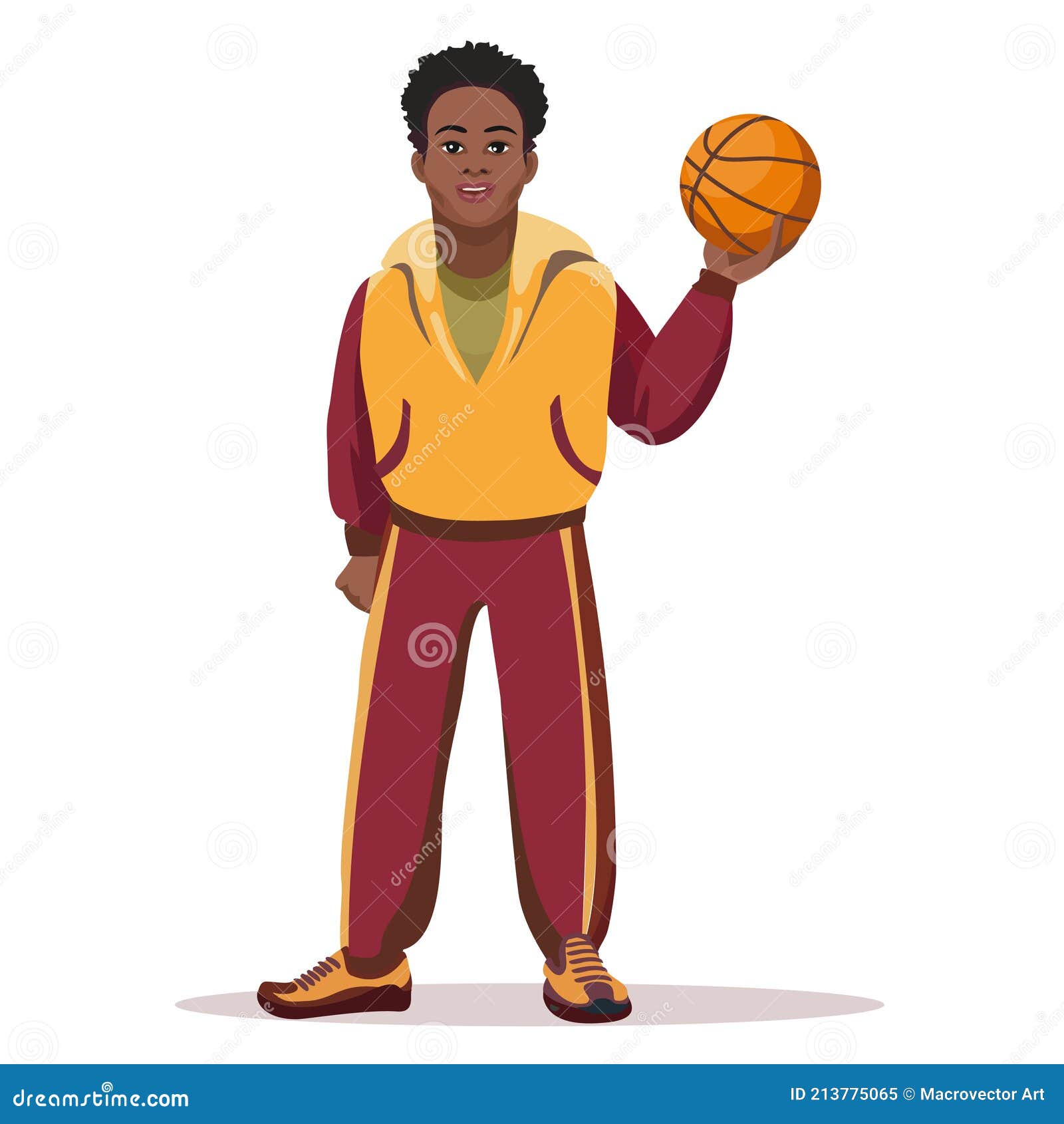 Basketball Player stock vector. Illustration of cartoon - 213775065
