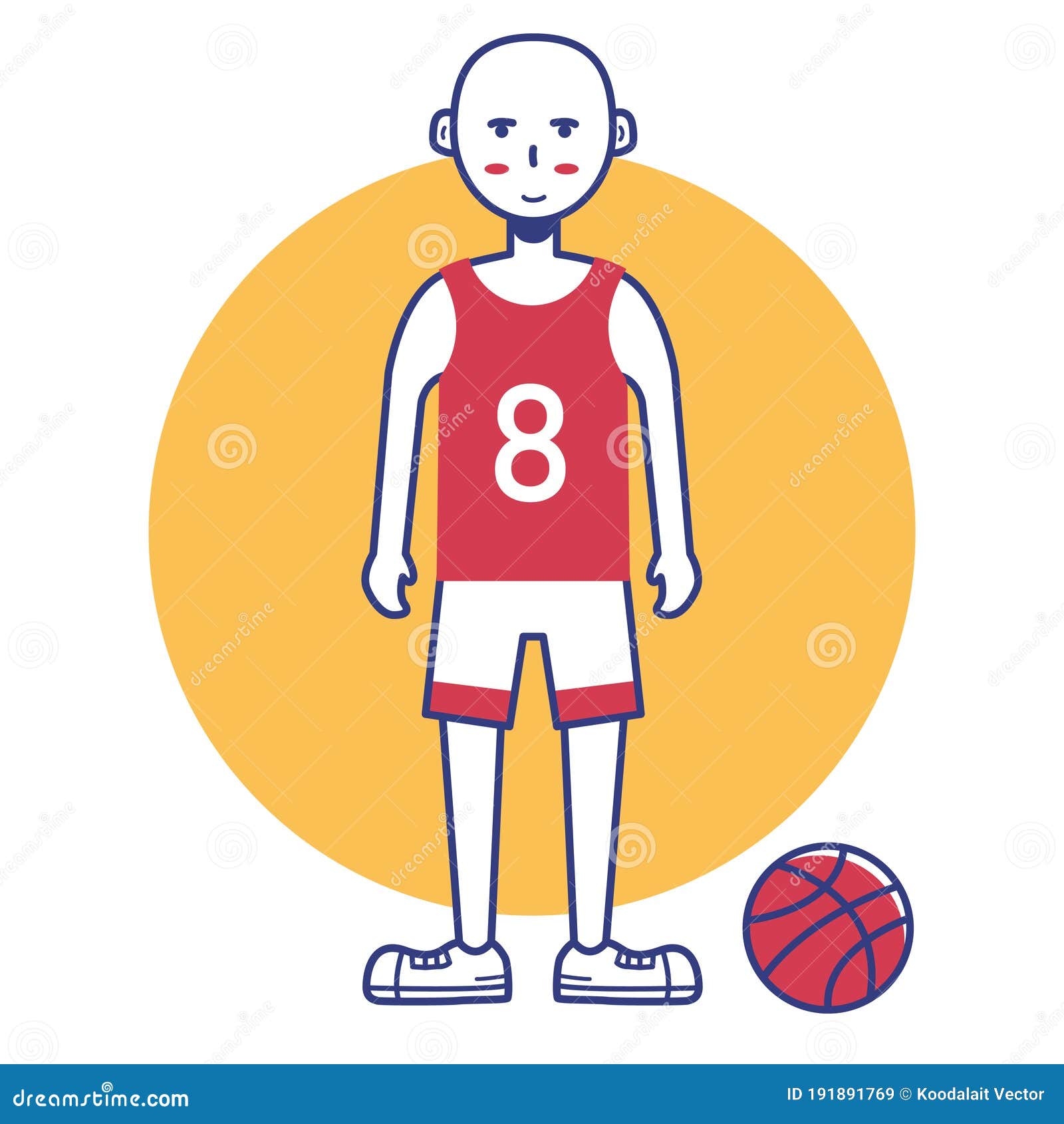 Basketball Player Character. Character Icon Stock Vector - Illustration ...