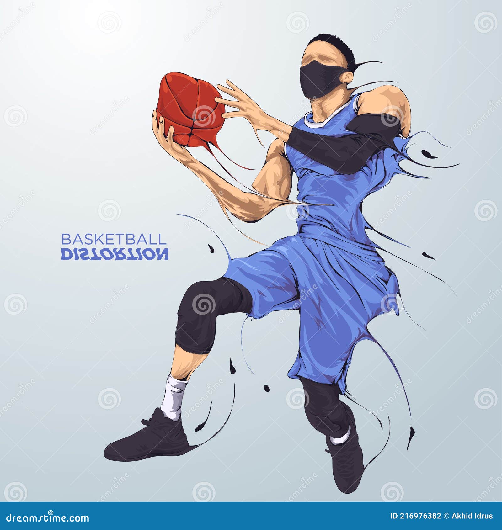 Basketball Player Distortion Stock Vector - Illustration of game ...