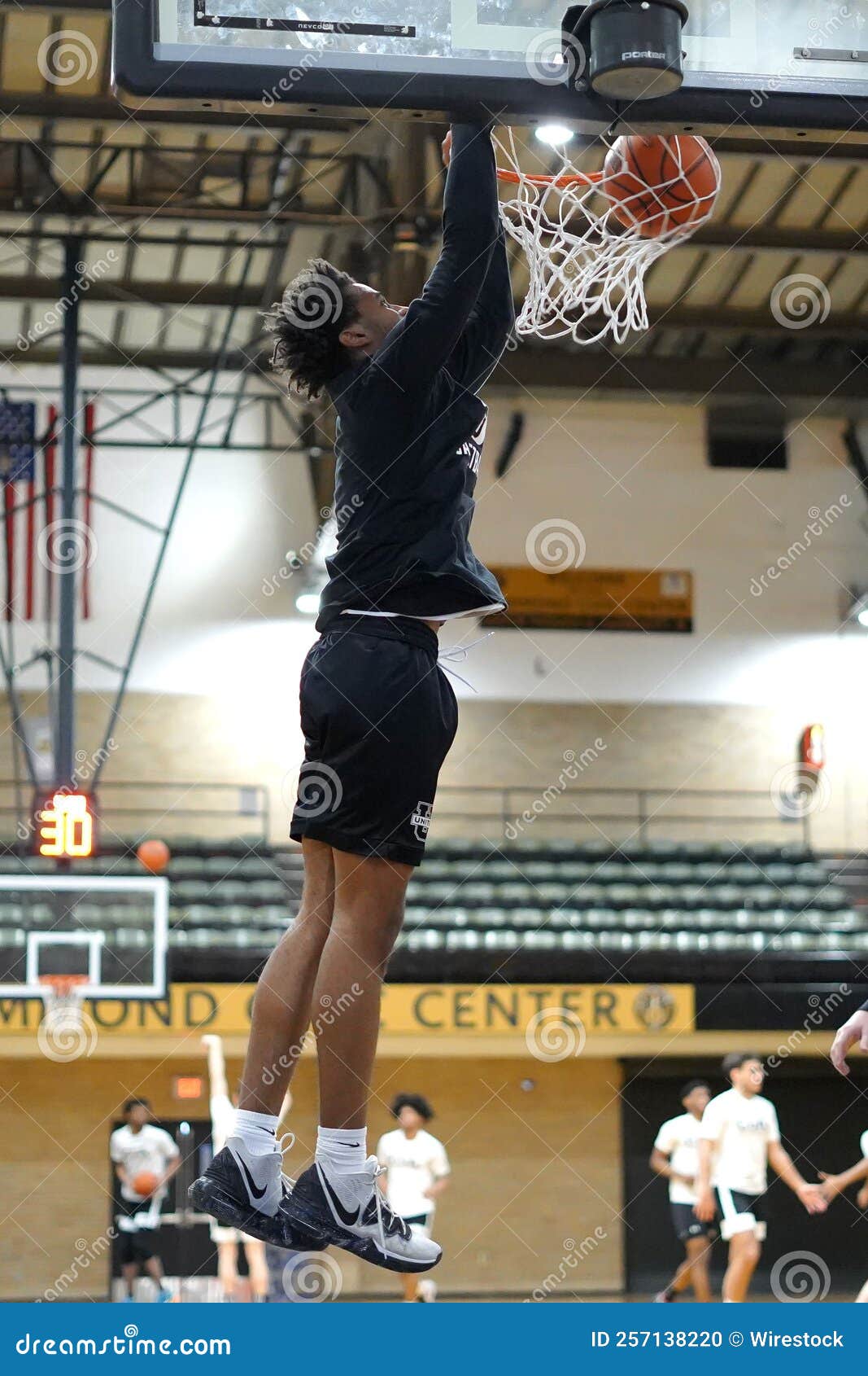 Basketball Player Dunking the Ball into the Hoop Editorial Image ...