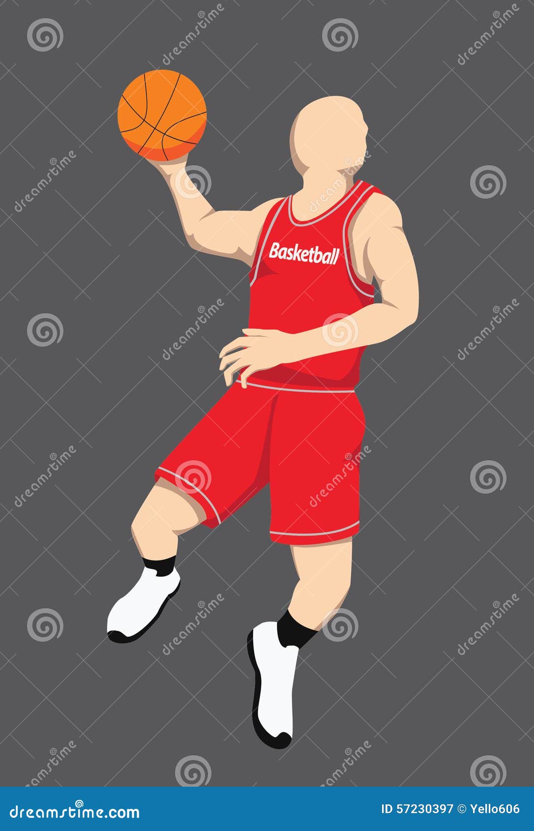 Basketball Player Figure stock vector. Illustration of game - 57230397