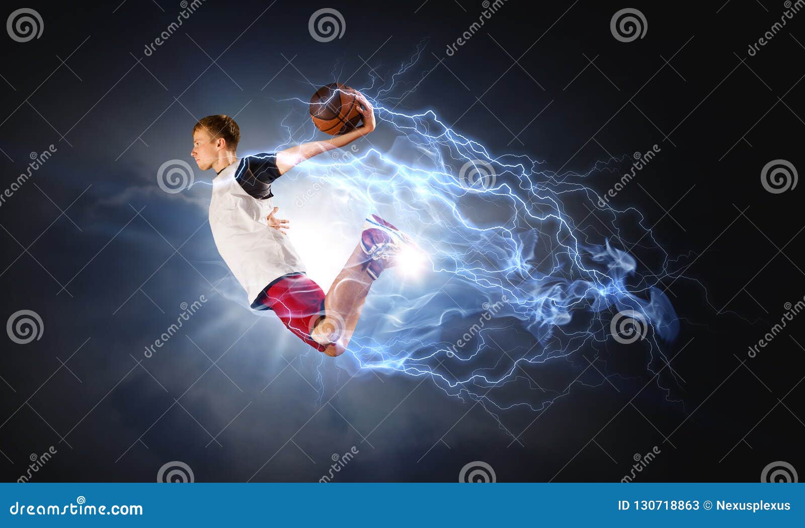 Basketball Player on Fire stock image. Image of player - 130718863