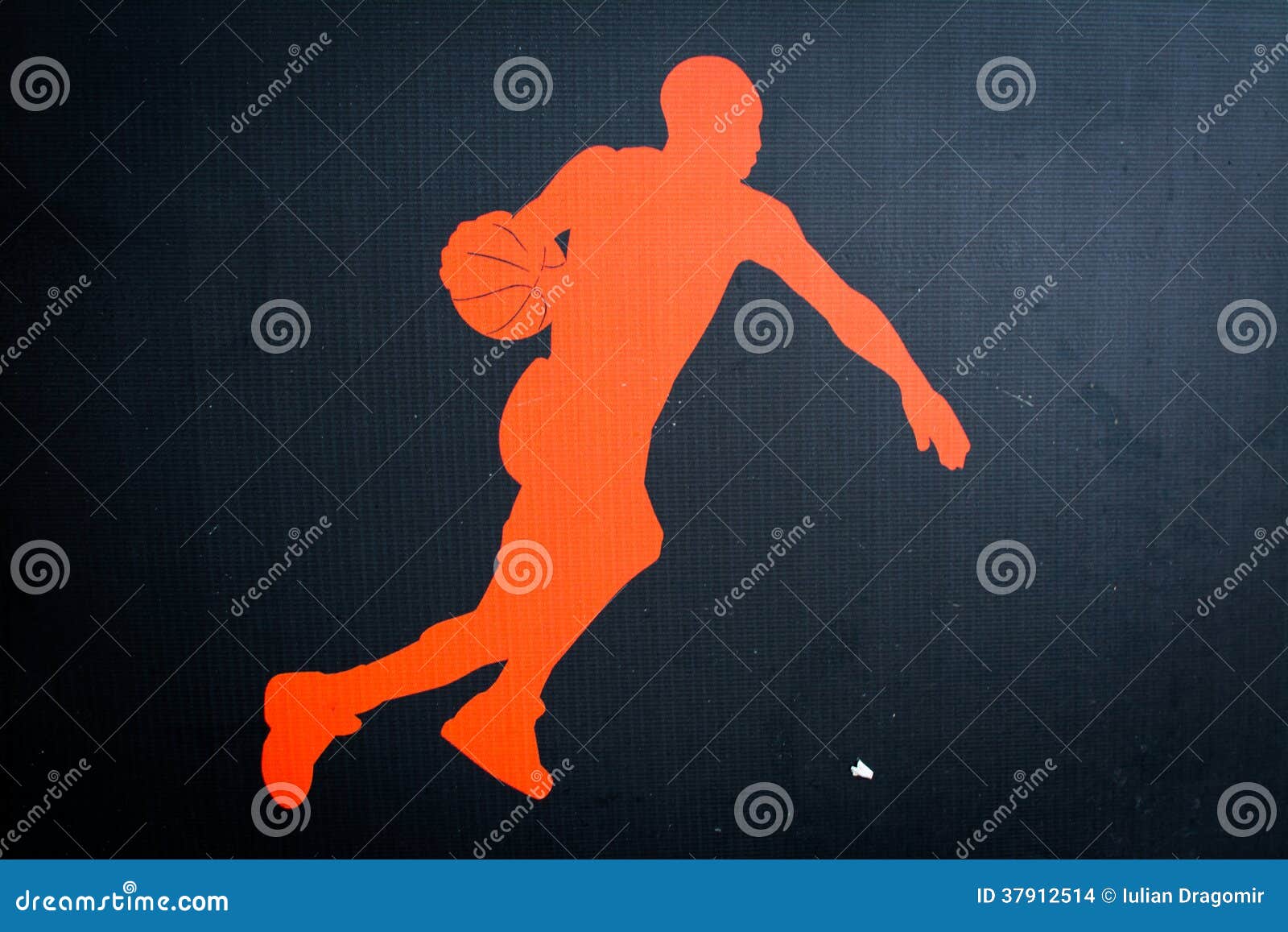 Basketball Player Footprint Stock Photo - Image of shadow, drawing ...