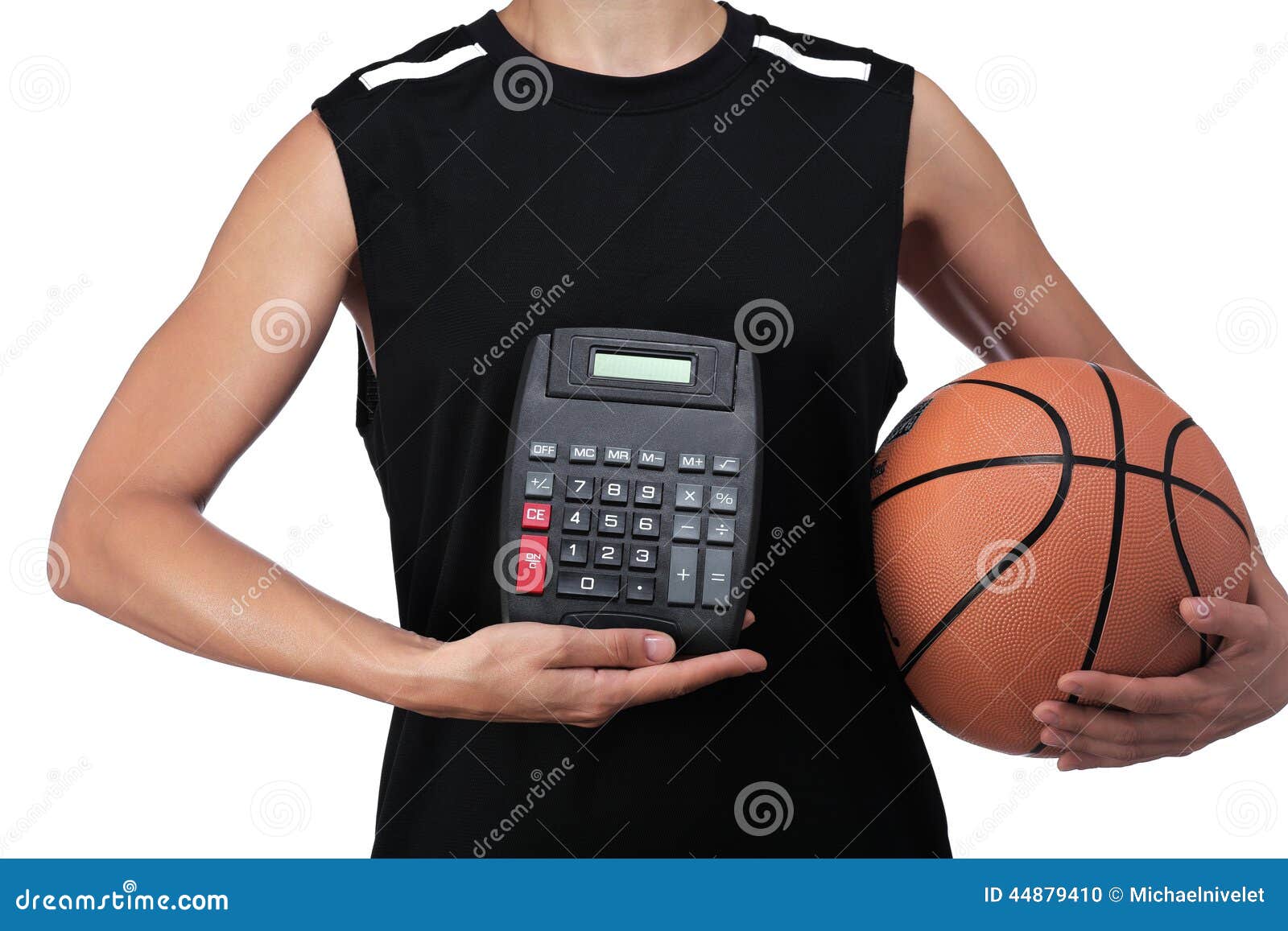 Basketball Player Holding a Calculator Stock Photo - Image of vitality ...