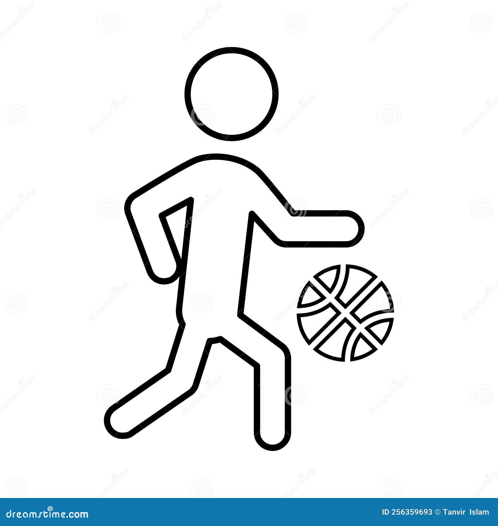 Basketball Player icon stock vector. Illustration of beautiful - 256359693