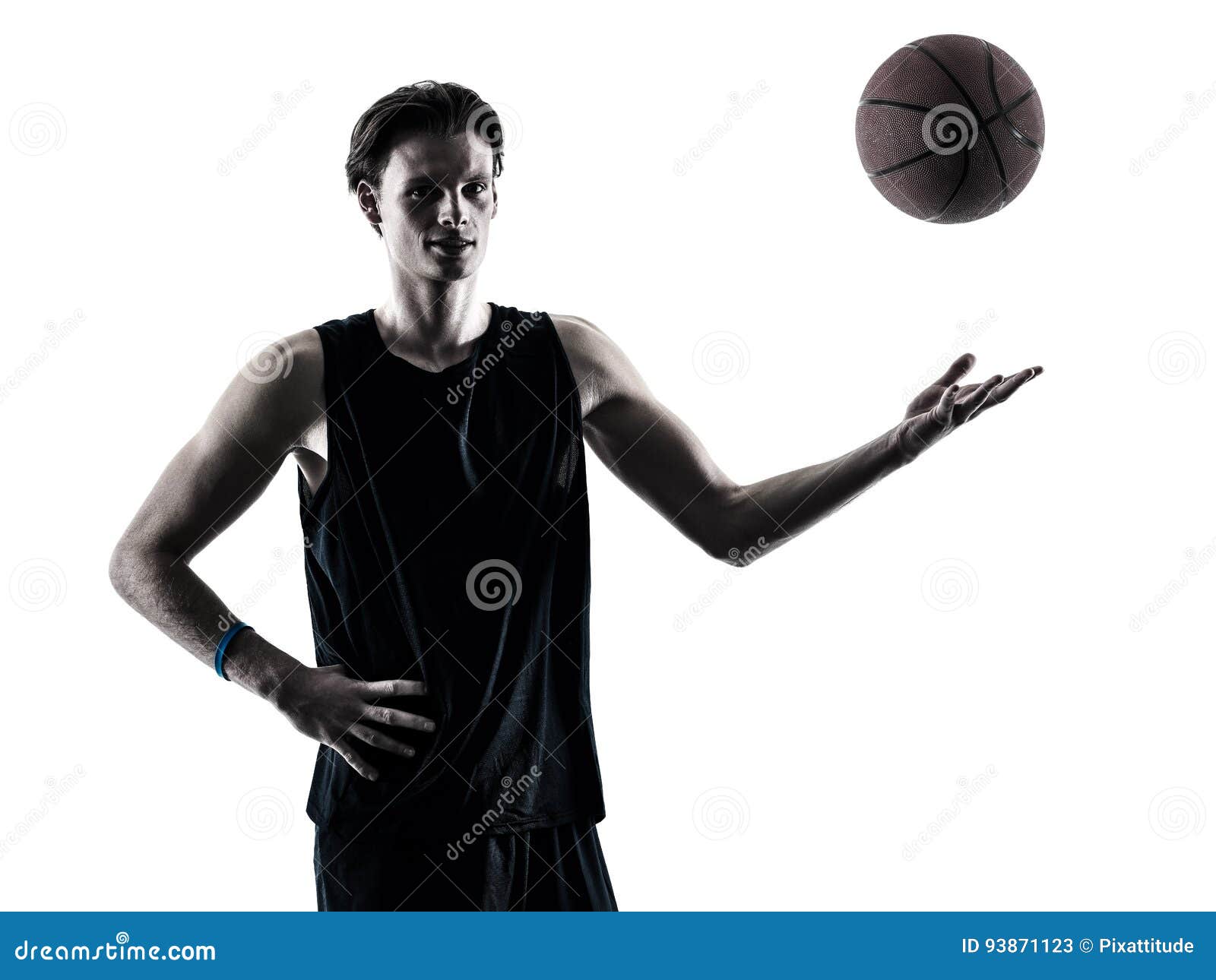 Basketball Player Man Silhouette Shadow Stock Image - Image of young ...