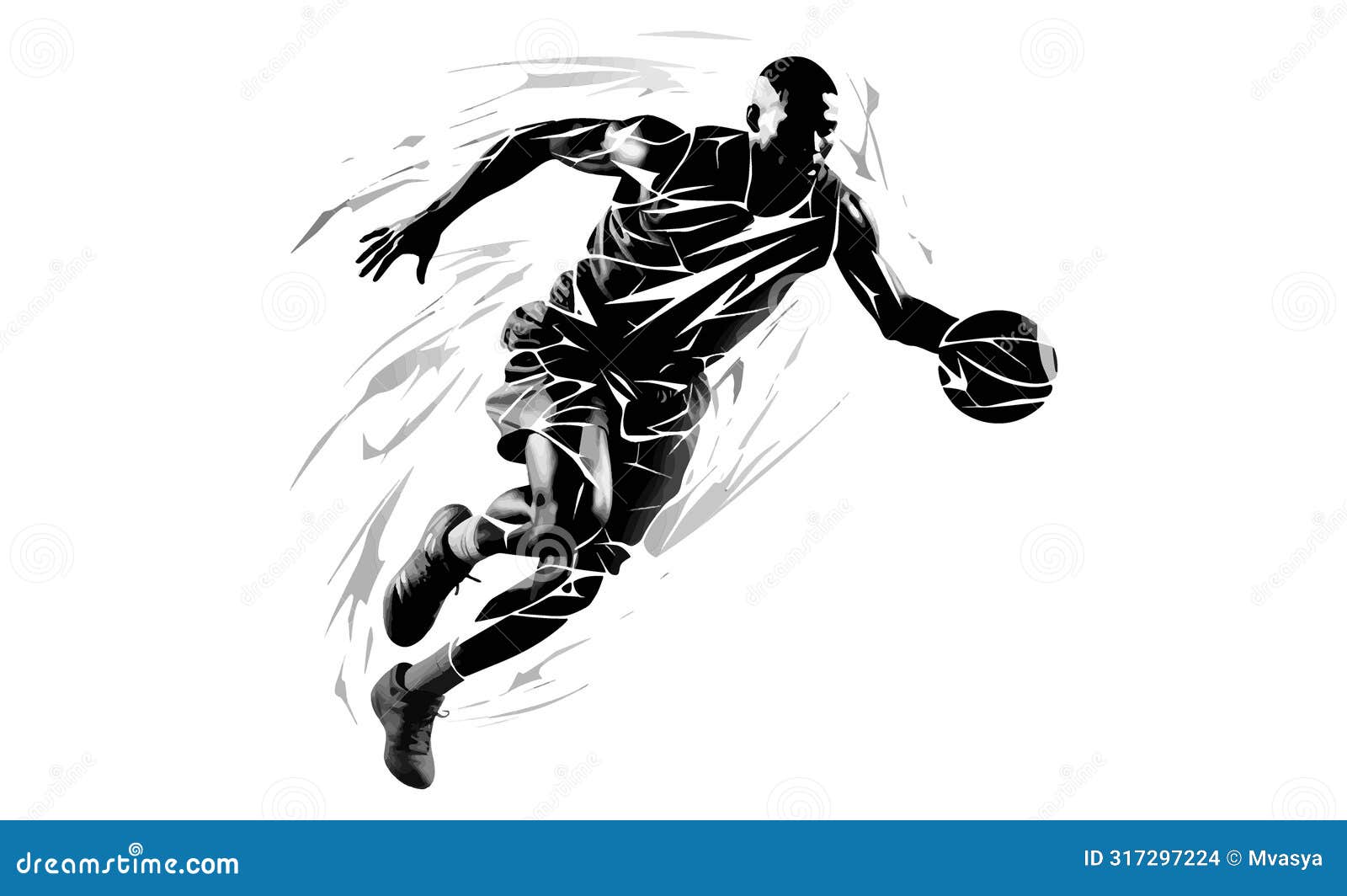 Basketball Player. Nba. Sport Illustration for Logo. Vector ...