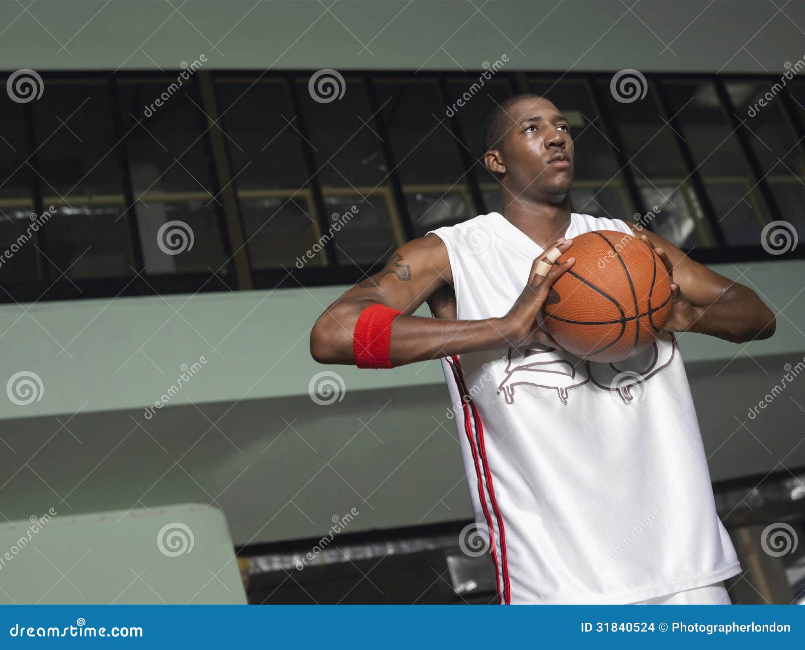 Basketball Player Preparing To Pass Ball Stock Photo - Image of hobbies ...
