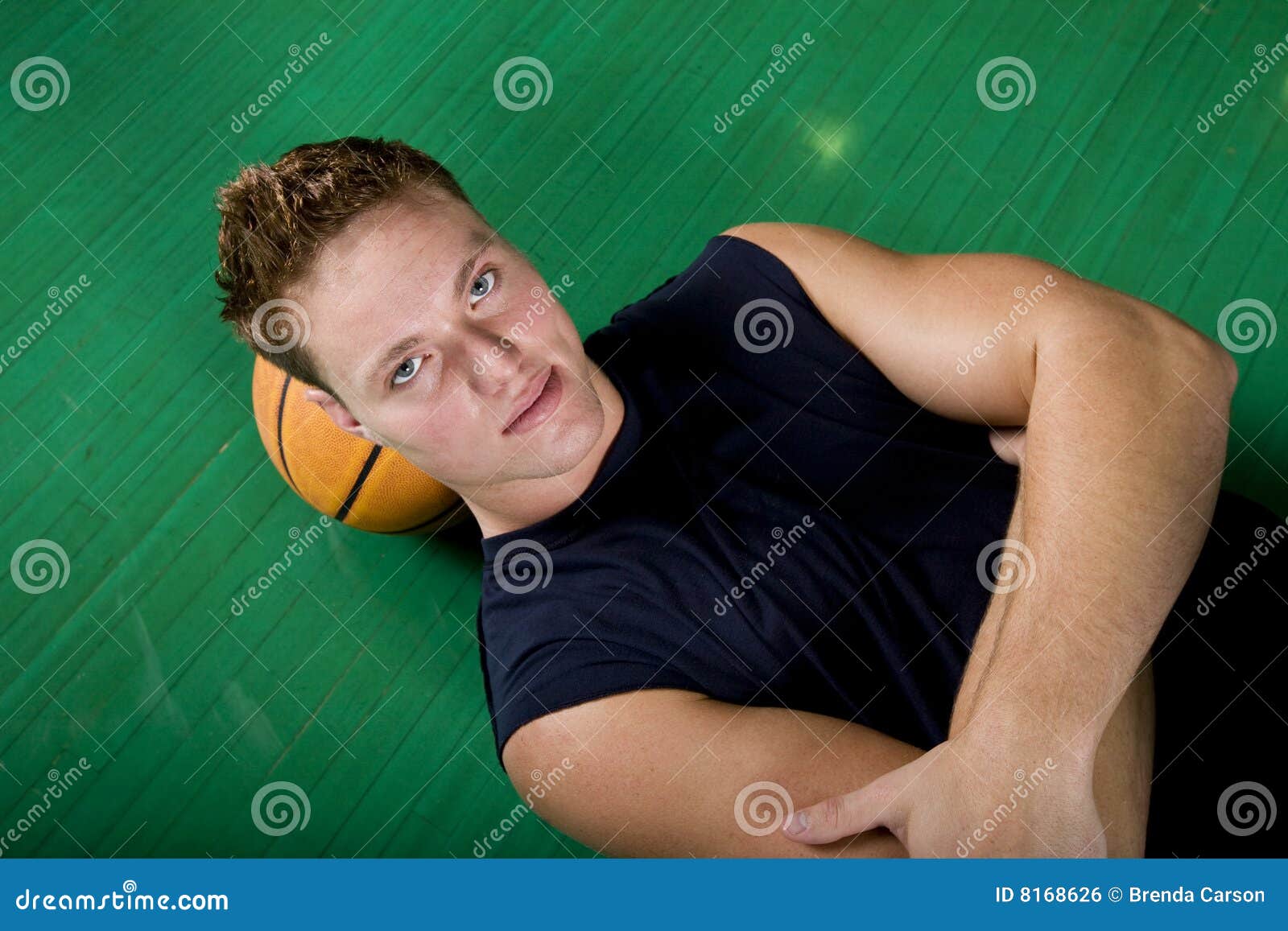 Basketball Player at Rest stock photo. Image of young - 8168626