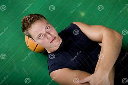 Basketball Player at Rest stock photo. Image of young - 8168626
