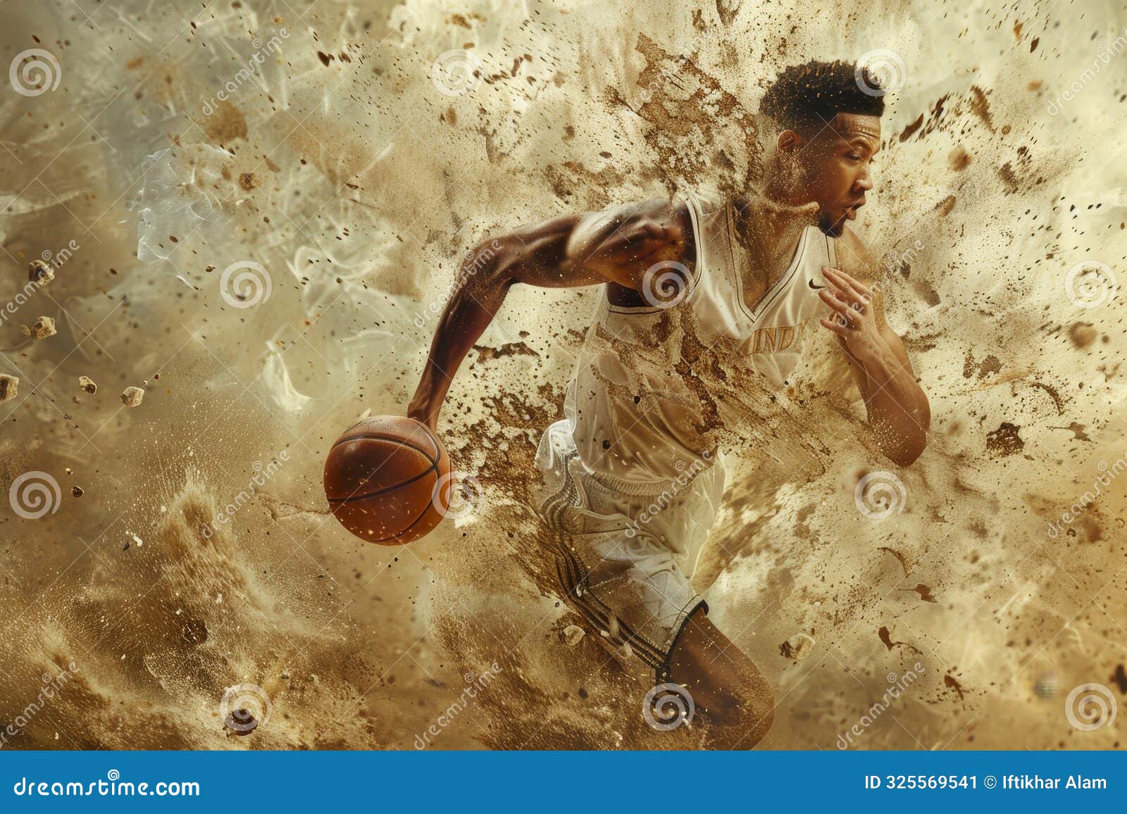 A Basketball Player Runs through a Cloud of Dust and Debris, Experiment ...