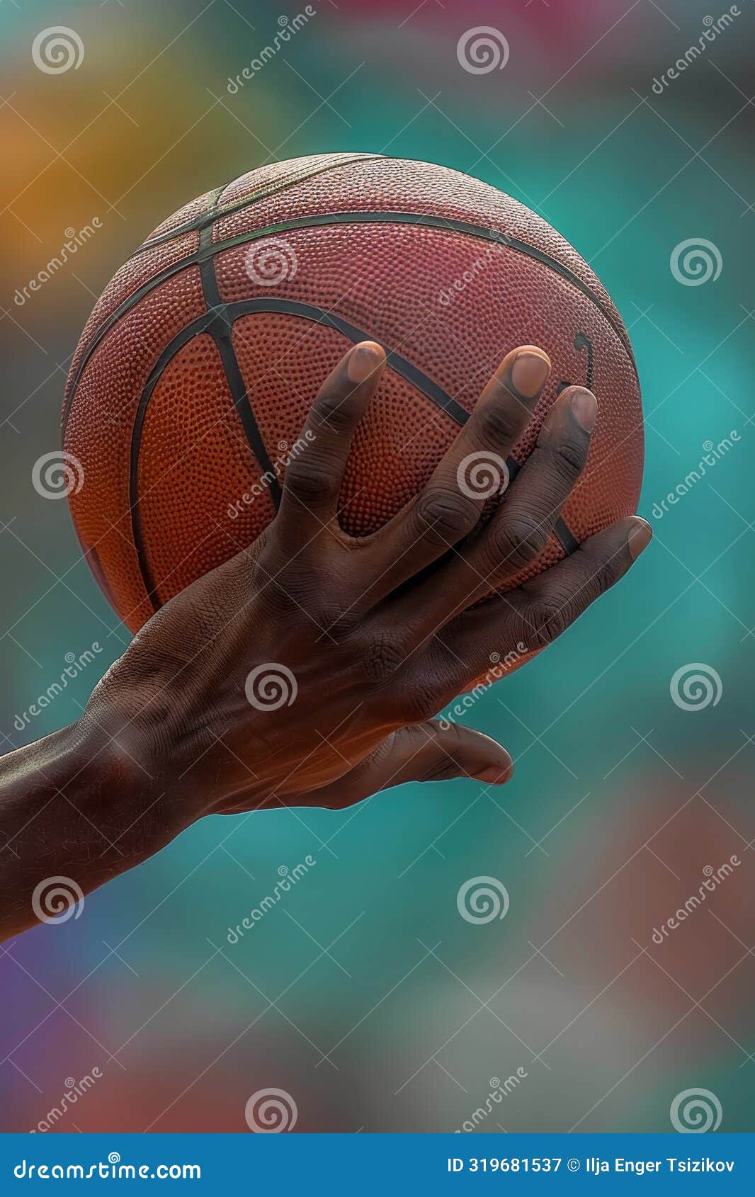 Basketball Player S Determined Rebound In Summer Olympics, Showcasing ...