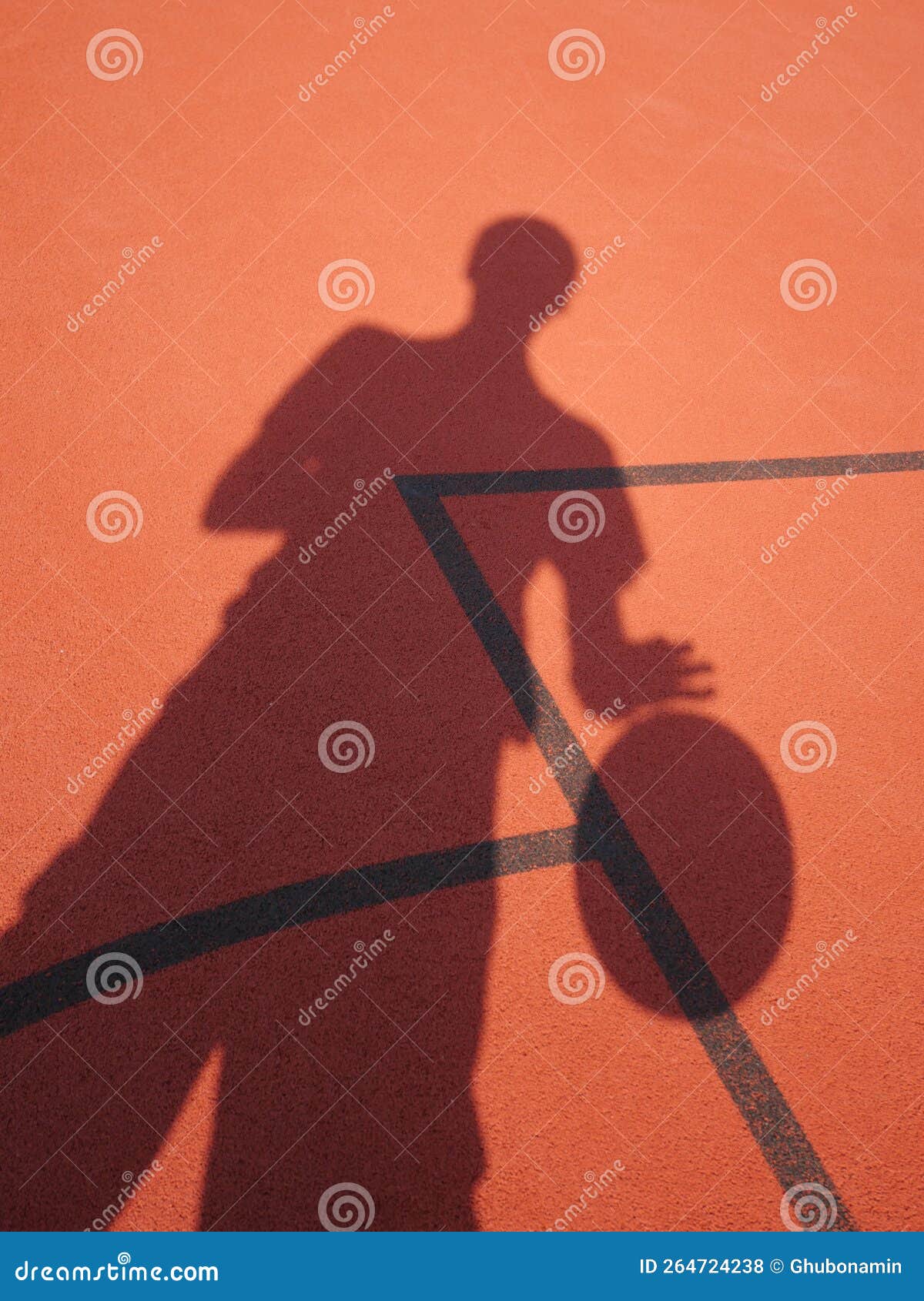 Basketball player shadow stock photo. Image of young - 264724238