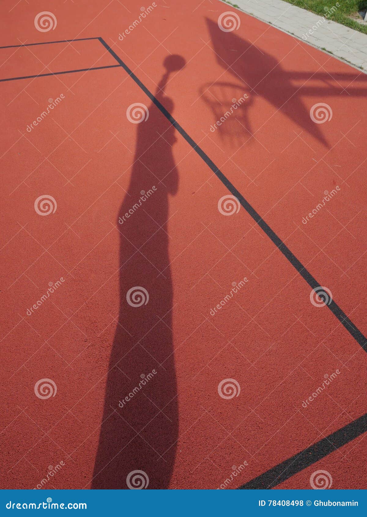 Basketball player shadow stock photo. Image of action - 78408498