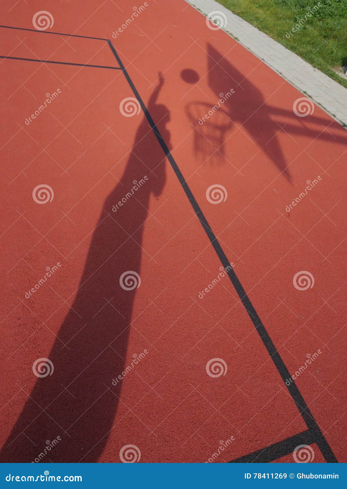 Basketball player shadow stock image. Image of basketball - 78411269