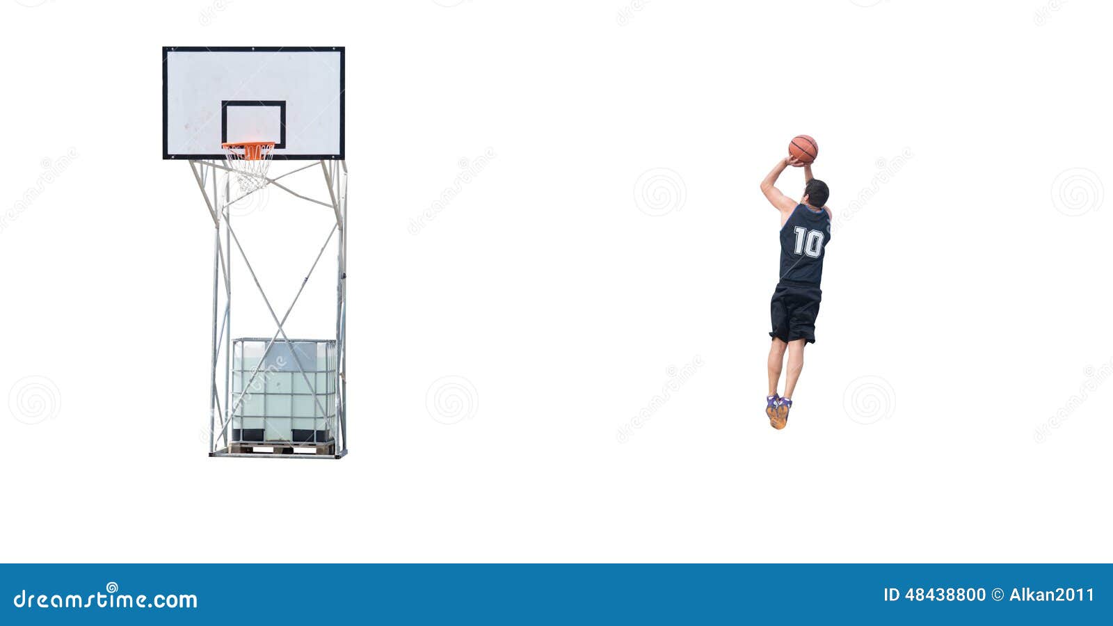 Basketball Player Shooting at the Hoop Stock Photo - Image of male ...
