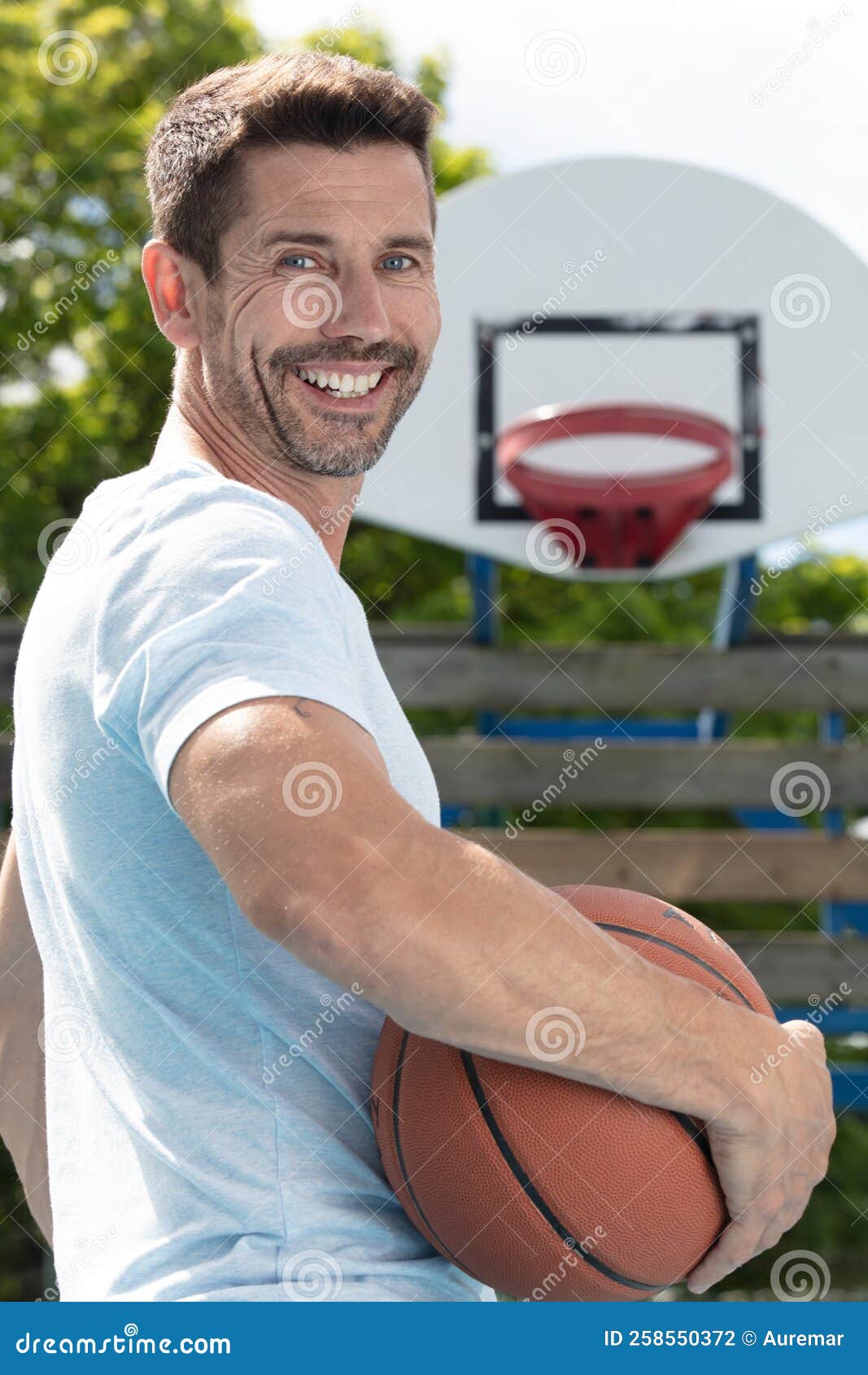 Basketball Player Smiling at Camera Stock Photo - Image of lifestyle ...