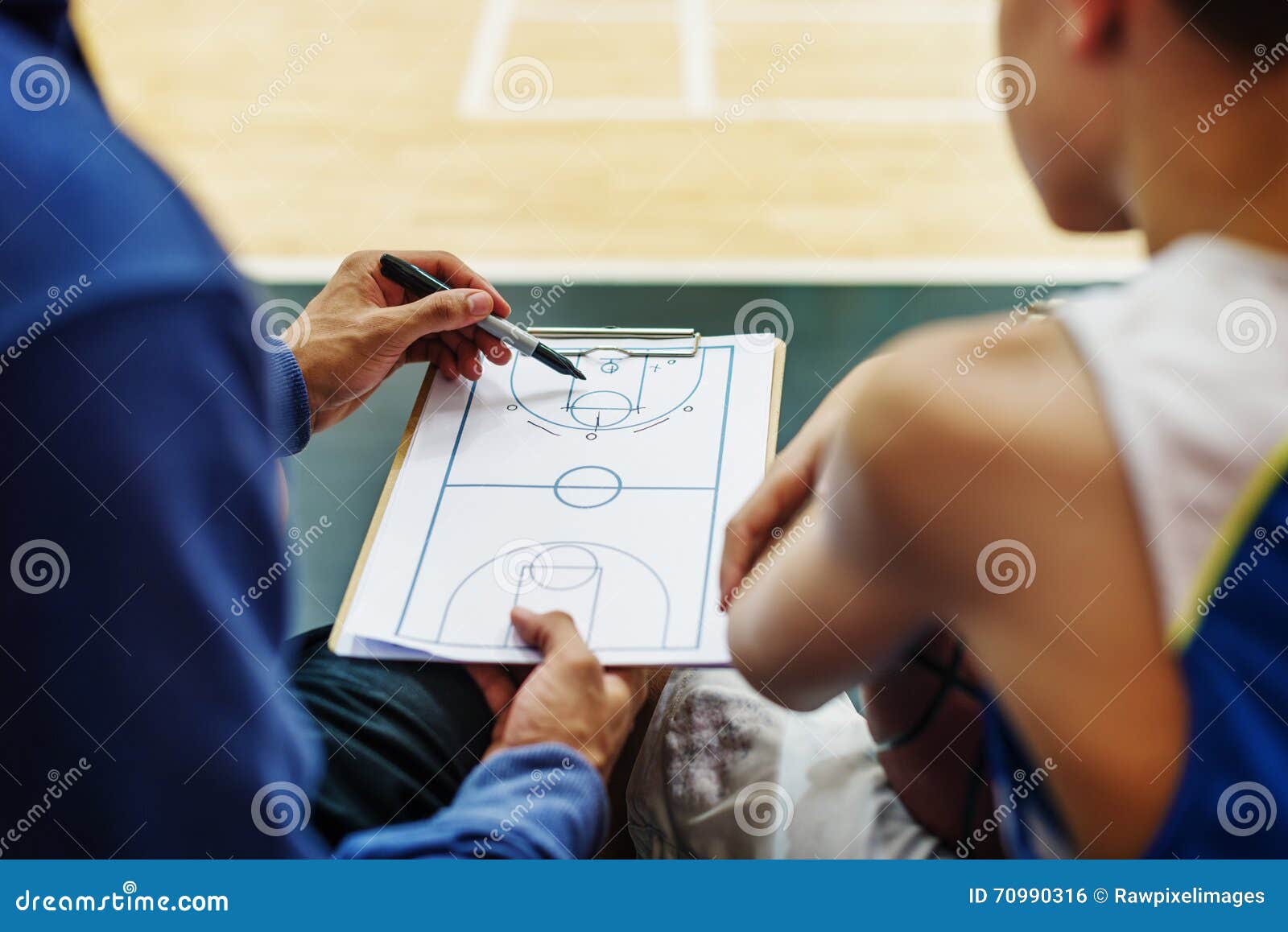 Basketball Player Sport Game Plan Tactics Concept Stock Photo - Image ...