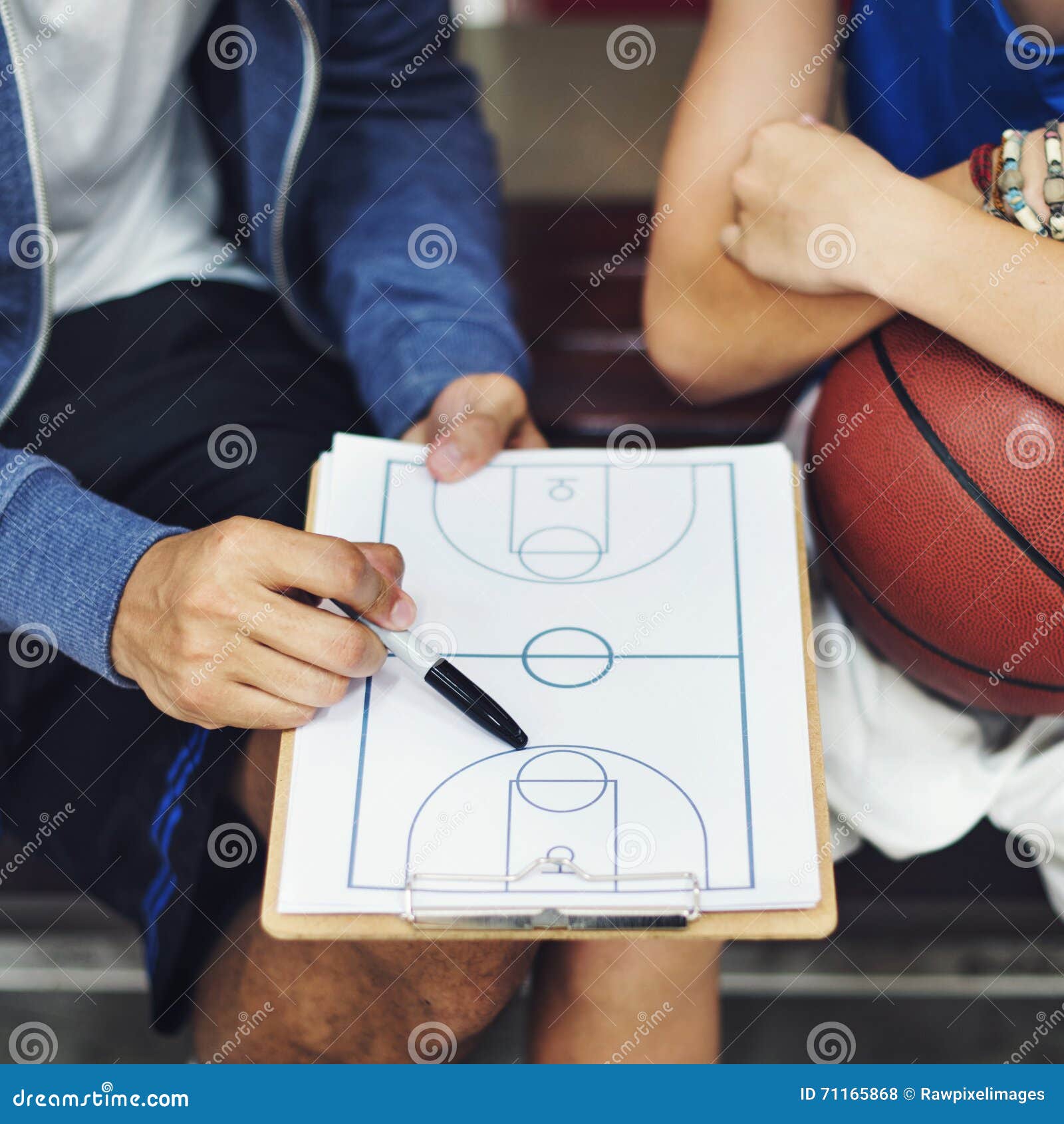 Basketball Player Sport Game Plan Tactics Concept Stock Photo - Image ...