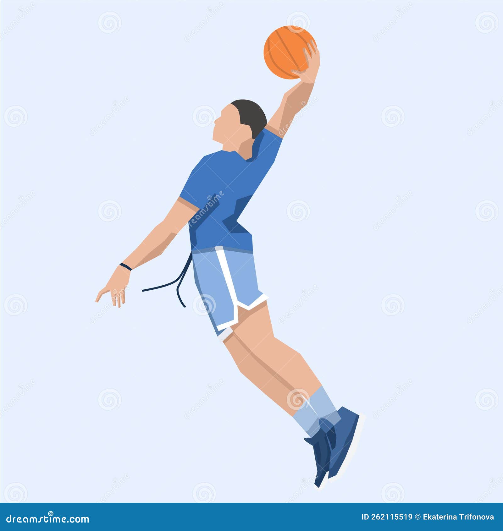 Basketball Player Throwing Ball Isolated on White Background Stock ...