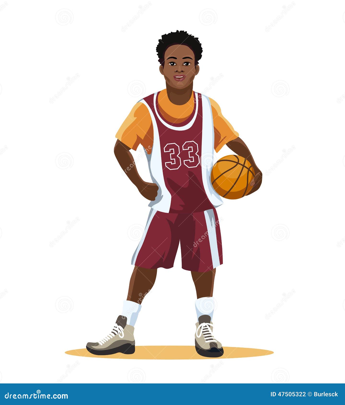 Cartoon Basketball Player Standing