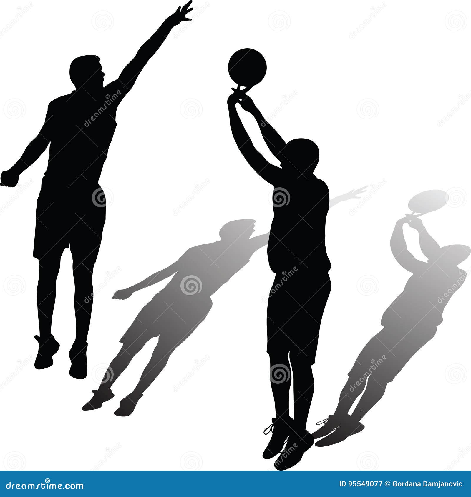 Basketball player vector stock vector. Illustration of hoop - 95549077