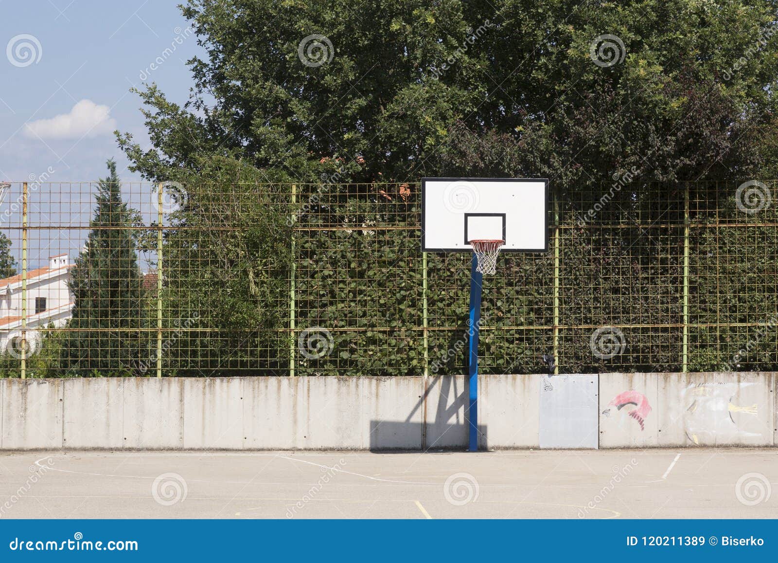 Basketball playground stock image. Image of fence, play - 120211389