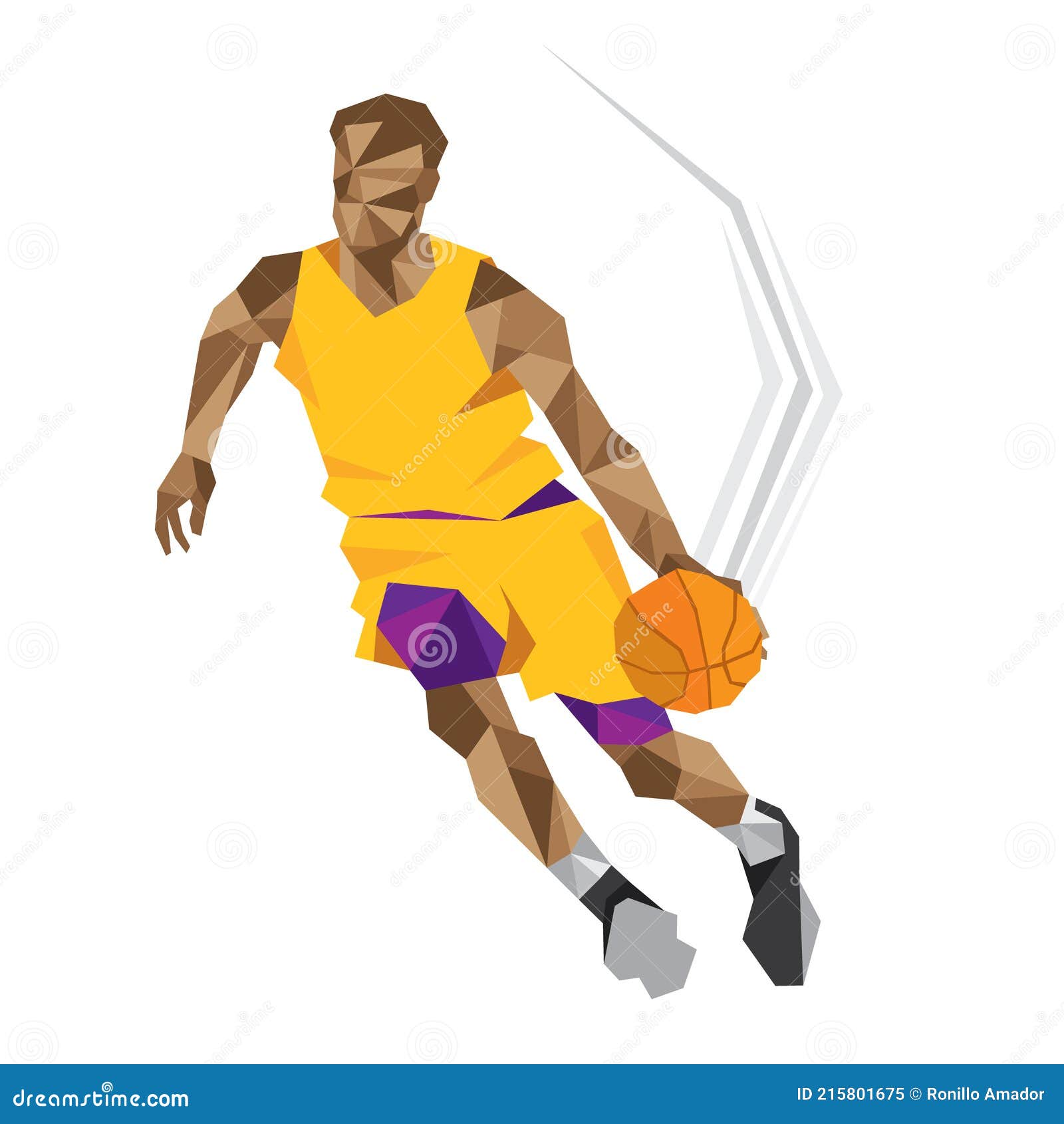 Basketball Pose Vector Set Design Cube Style Stock Vector ...