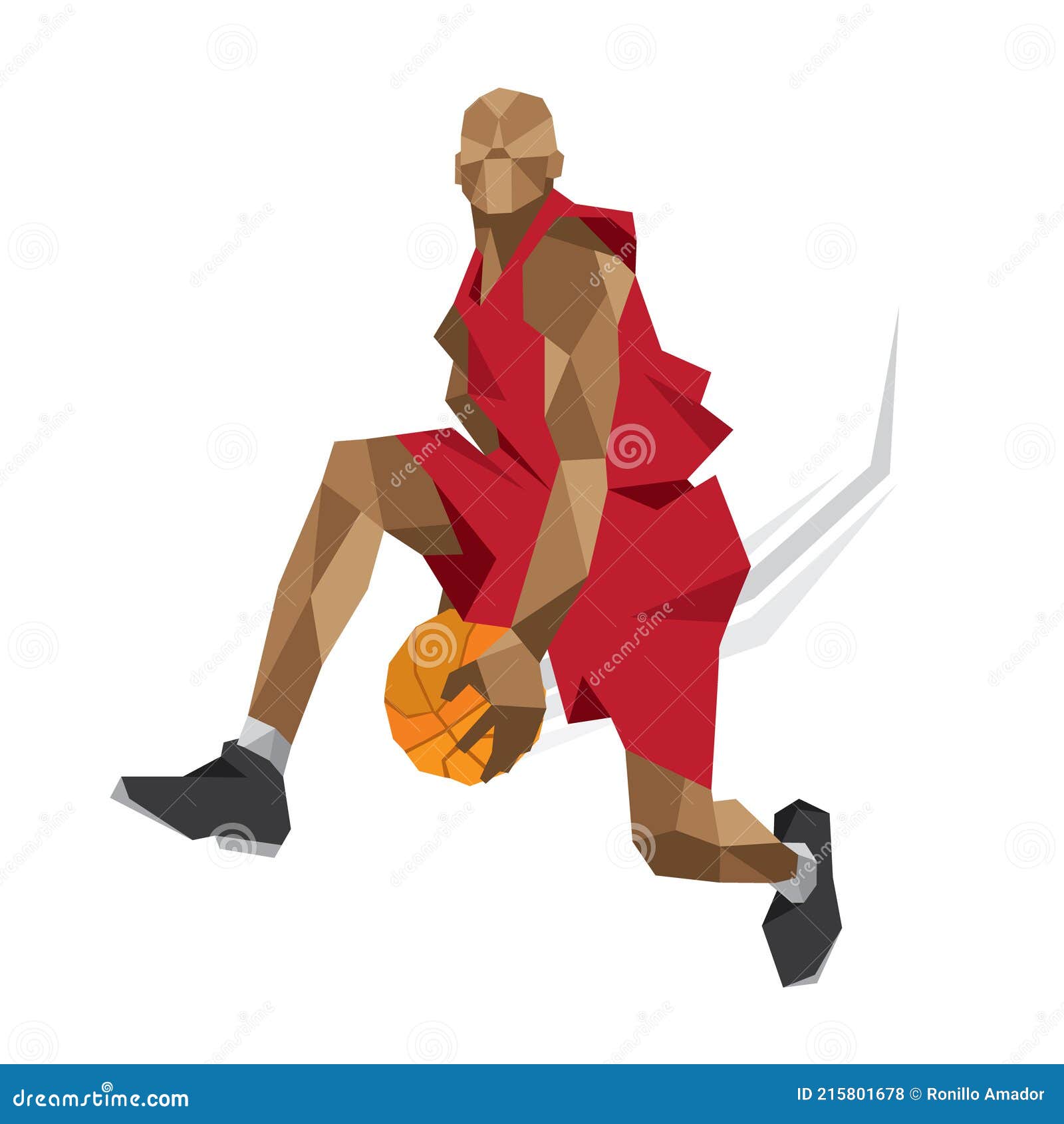 Basketball Pose Vector Set Design Cube Style Stock Vector ...