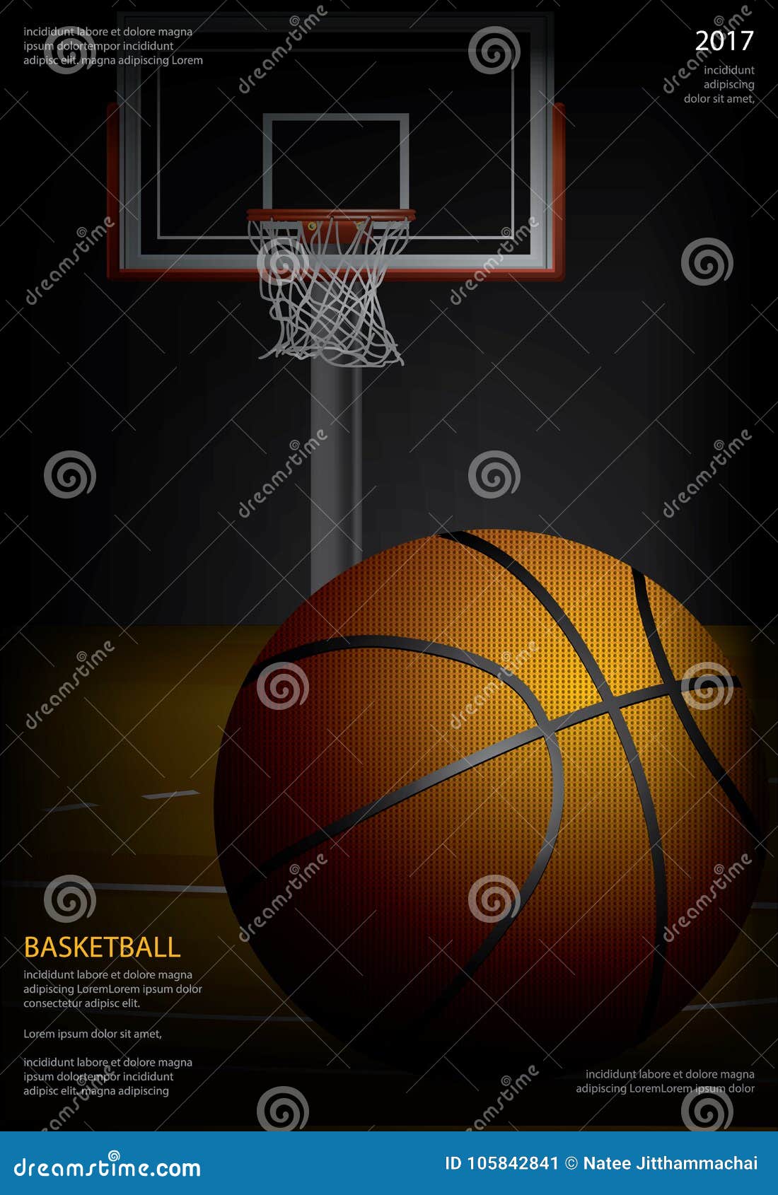 Basketball Poster Advertising Stock Vector - Illustration of leisure ...