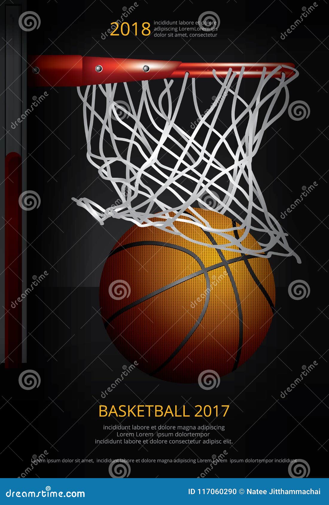 Basketball Poster Advertising Stock Vector - Illustration of concept ...