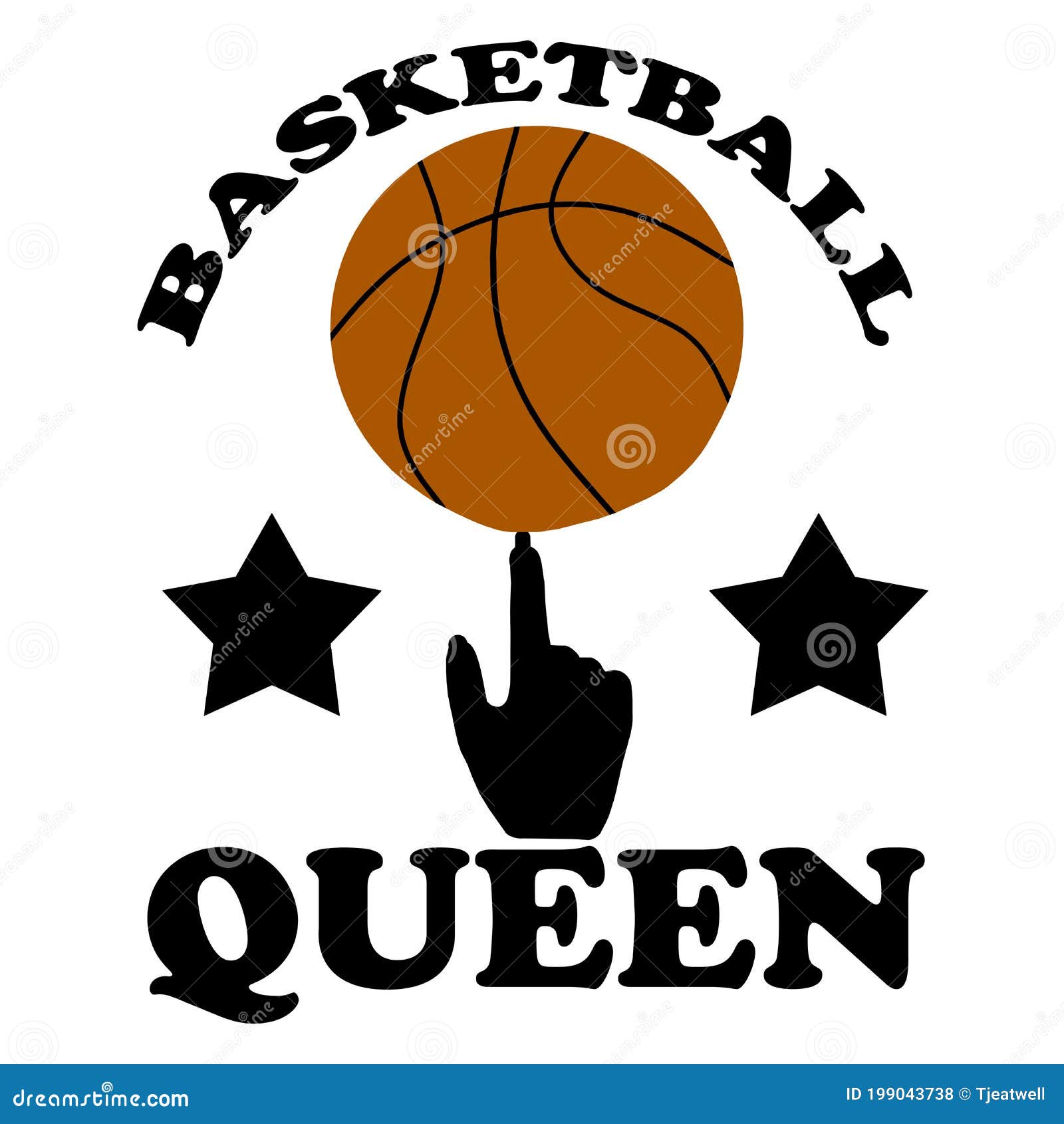 Basketball Queen on a Transparent Background Stock Photo - Illustration ...