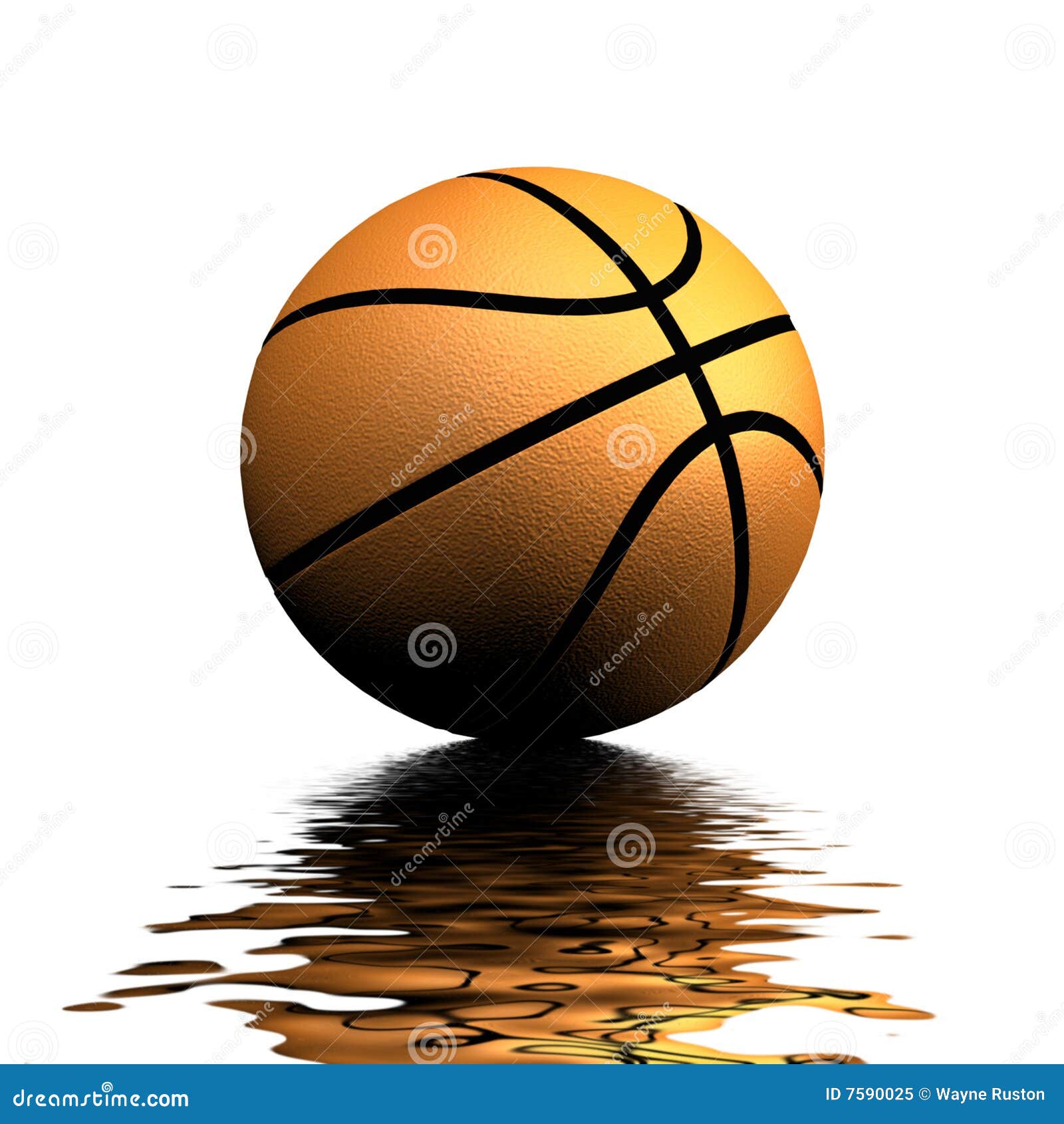 Basketball Reflection stock illustration. Illustration of game - 7590025