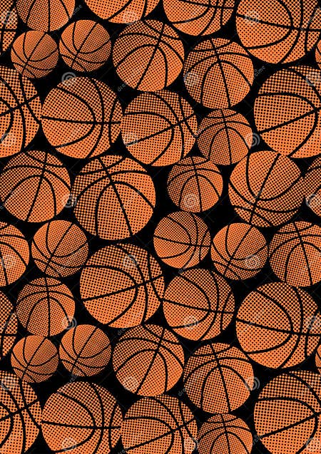Basketball repeat pattern. stock vector. Illustration of basketball ...