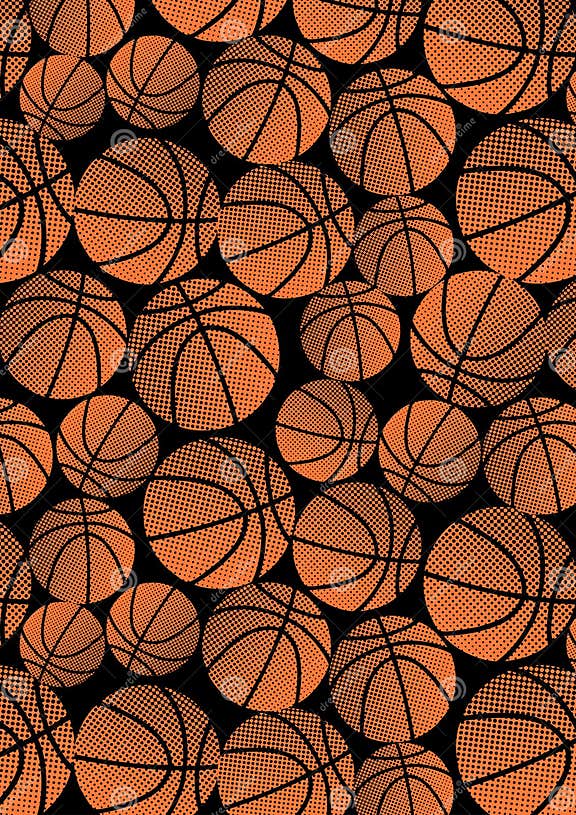 Basketball repeat pattern. stock vector. Illustration of basketball ...