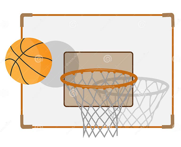 Basketball ring and ball stock vector. Illustration of isolated - 133632250